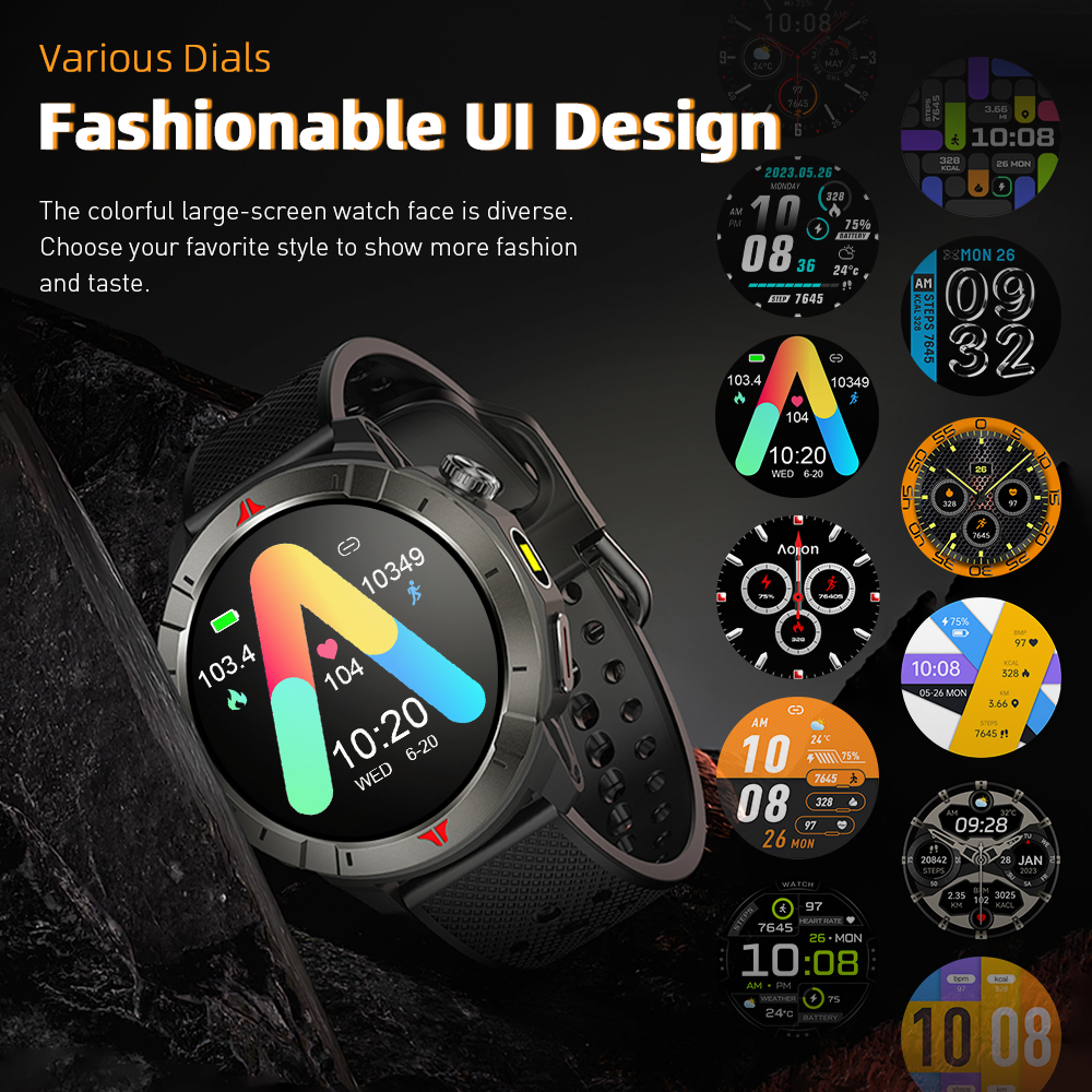 Jual Aolon Navi R4 Smartwatch Aomled AOD Dual-band GPS IP68 Panggilan ...