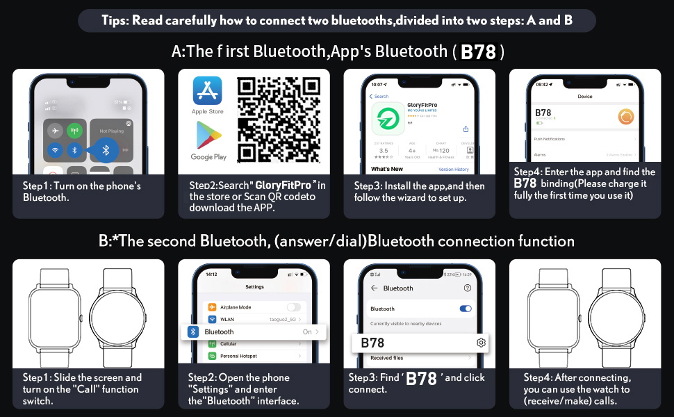 Jual skmei b78 Smart watch GPS Map 1.43 Amoled 5ATM jam tangan ...