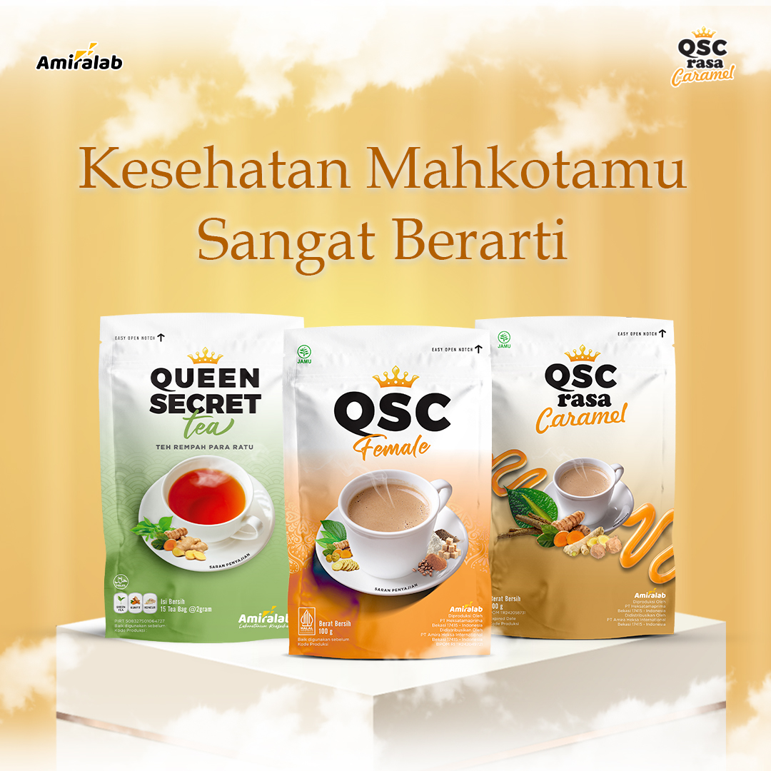 Jual AMIRALAB QSC FEMALE Obat Pelancar Haid Menstruasi Siklus Wanita ...