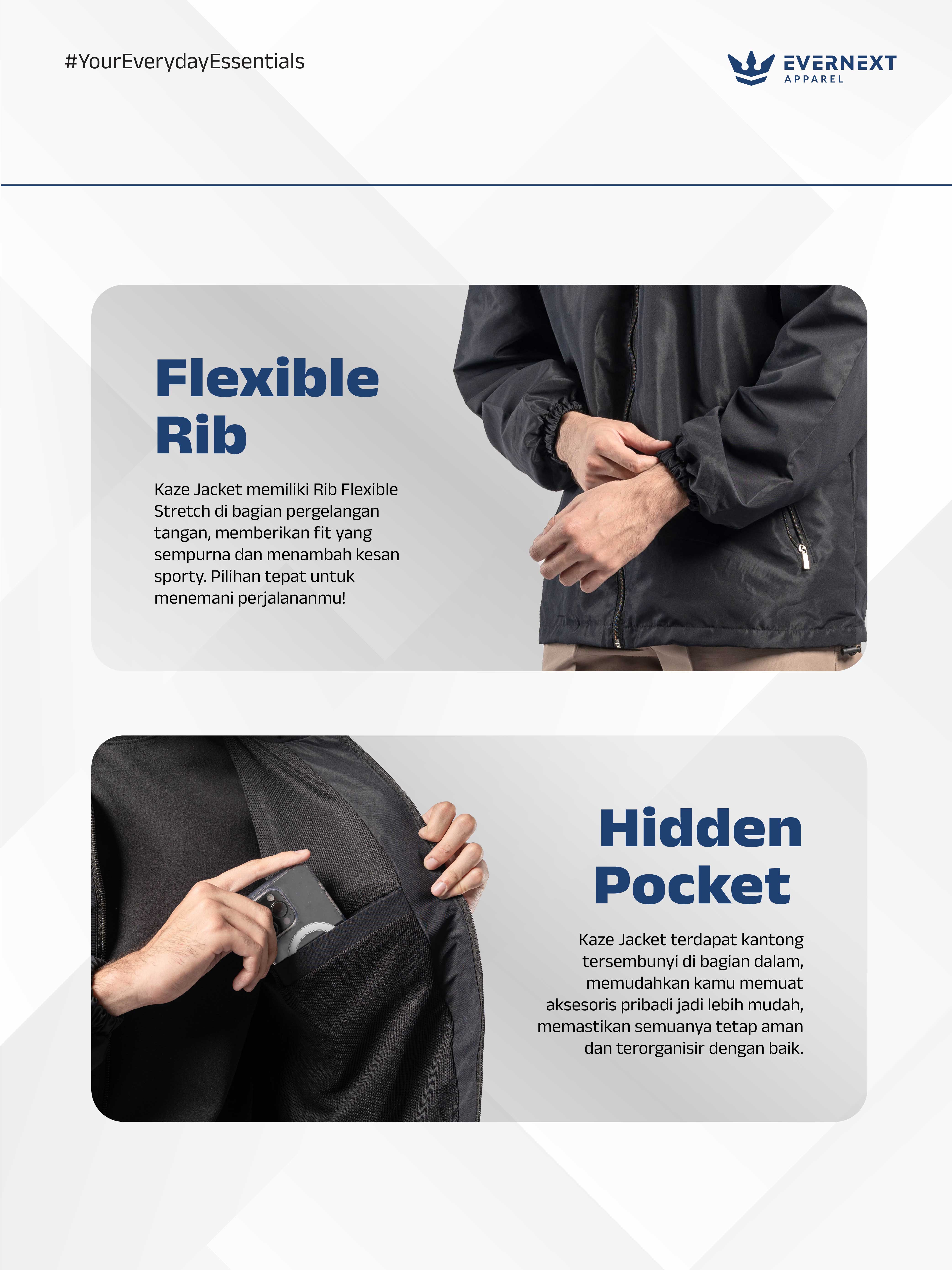 Jual Evernext - Jaket Motor Parasut Pria Jaket Casual Pria Water Resist ...