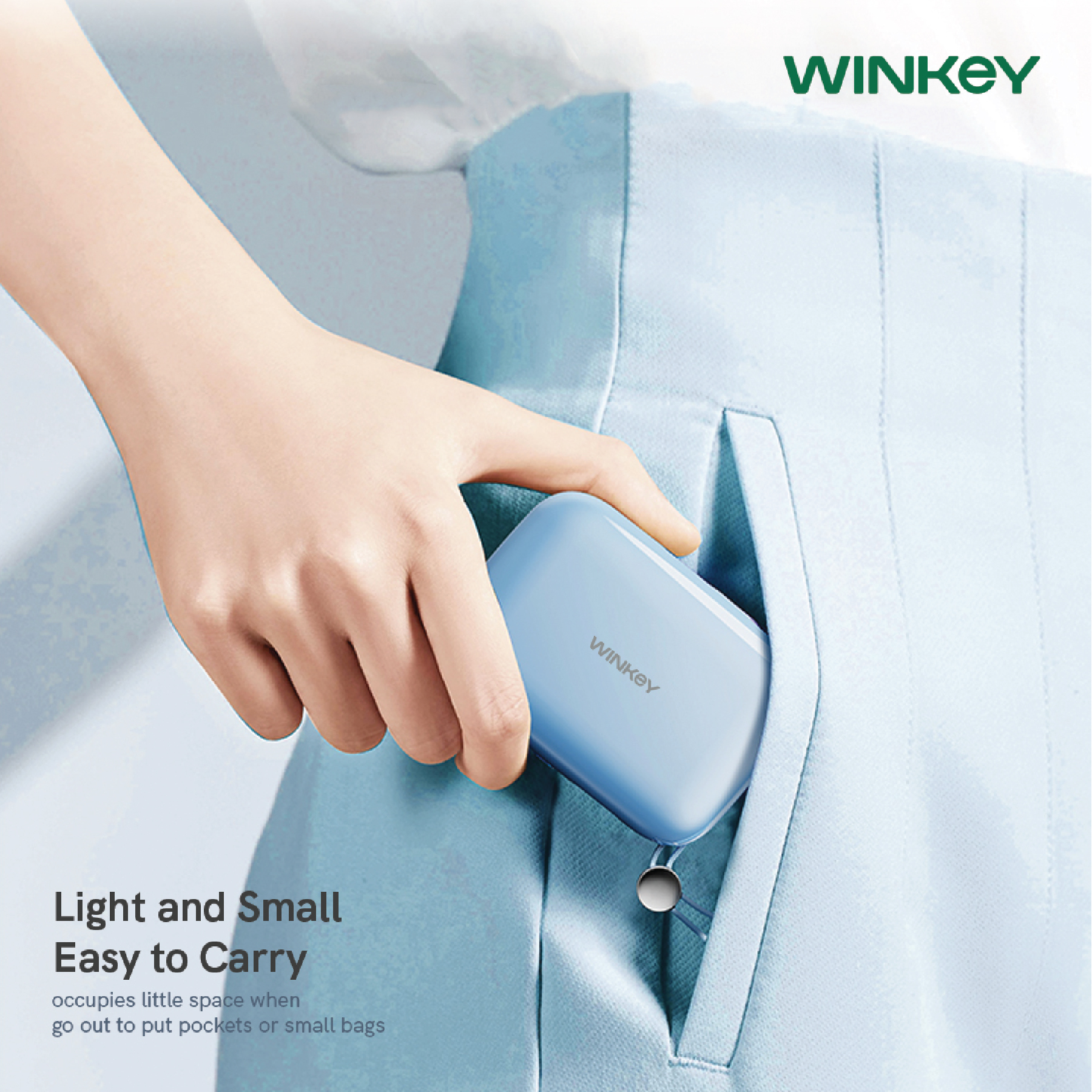 Jual WINKEY Powerbank Pixie 10000mAh Pocket Size Built in Cable 2 Port ...