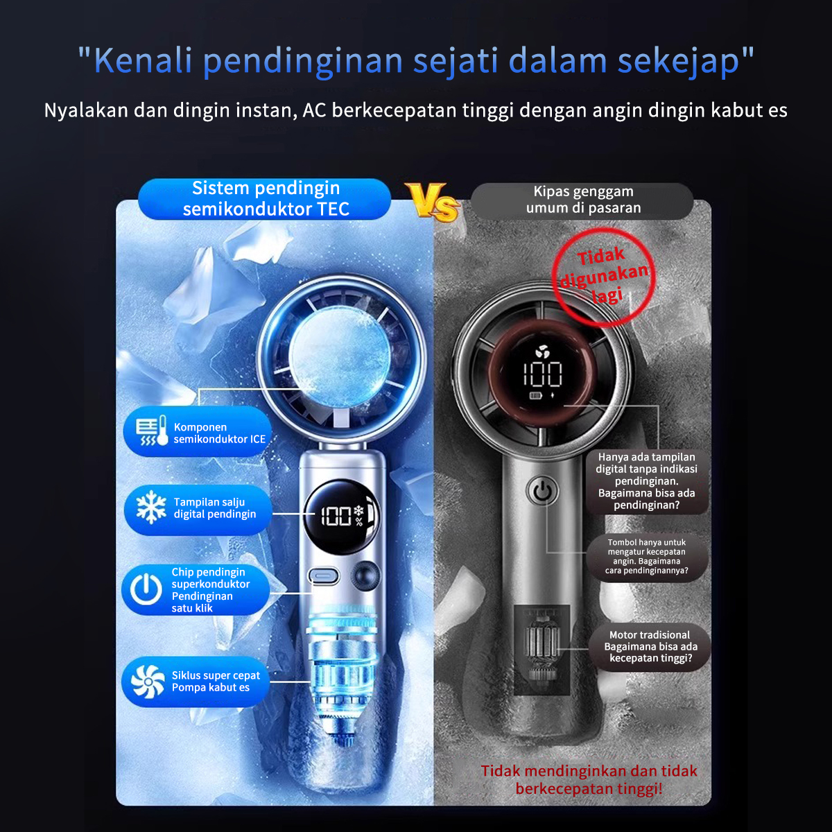 Jual DL Super Kipas Turbo/Mini kipas Strong Wind 100 Gear Wind Speed ...