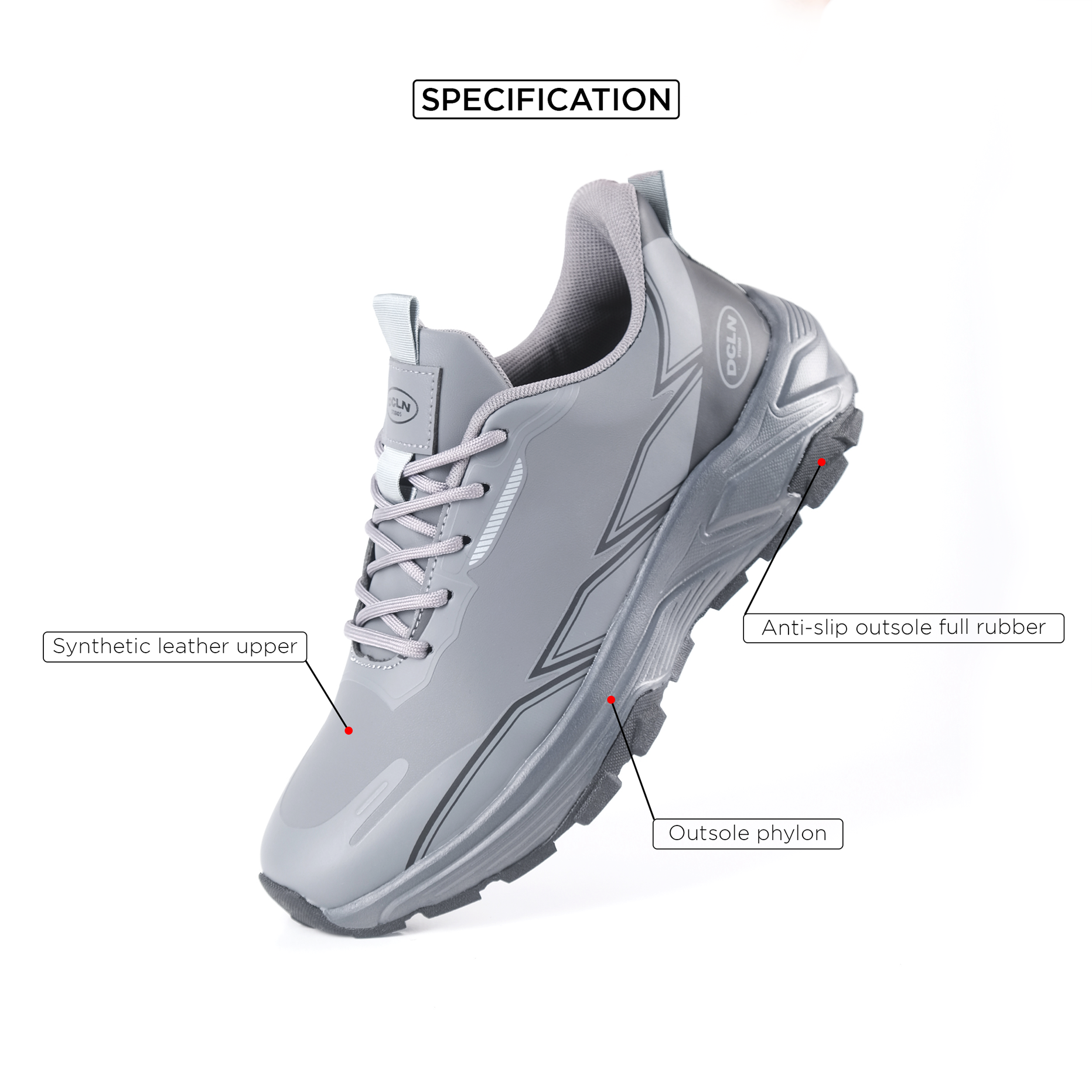 Jual Declan Sepatu Sneaker Outdoor Trail Running Casual Pria MEEFIC 01 ...