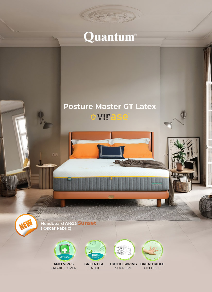 Jual Quantum Kasur Orthopedic Posture Master Greentea Latex Virase - Spring Bed Springbed ...