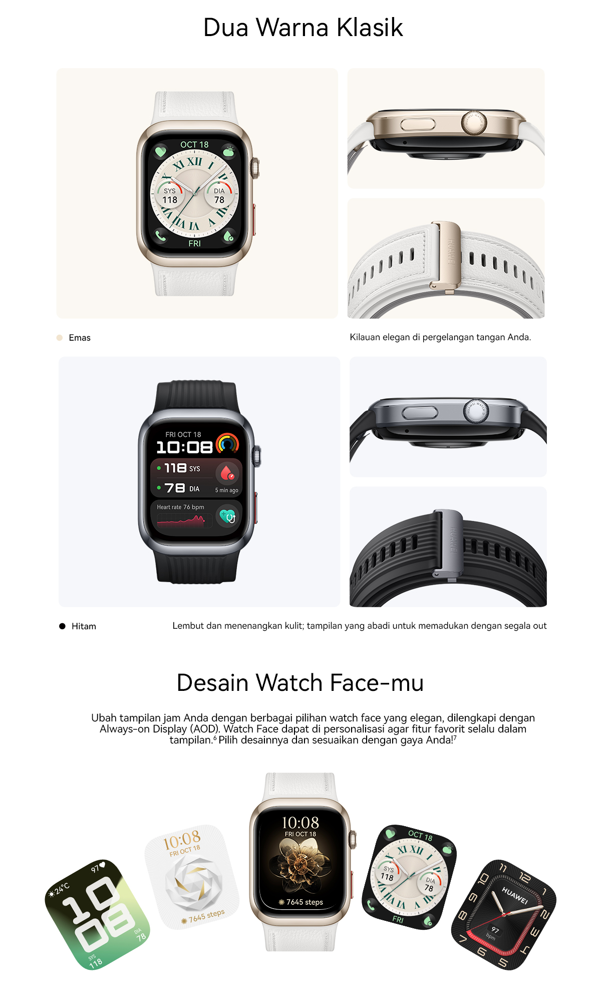 Jual [1.1 | Voucher s/d 1JT*] HUAWEI WATCH D2 Smartwatch | 24-hour ...