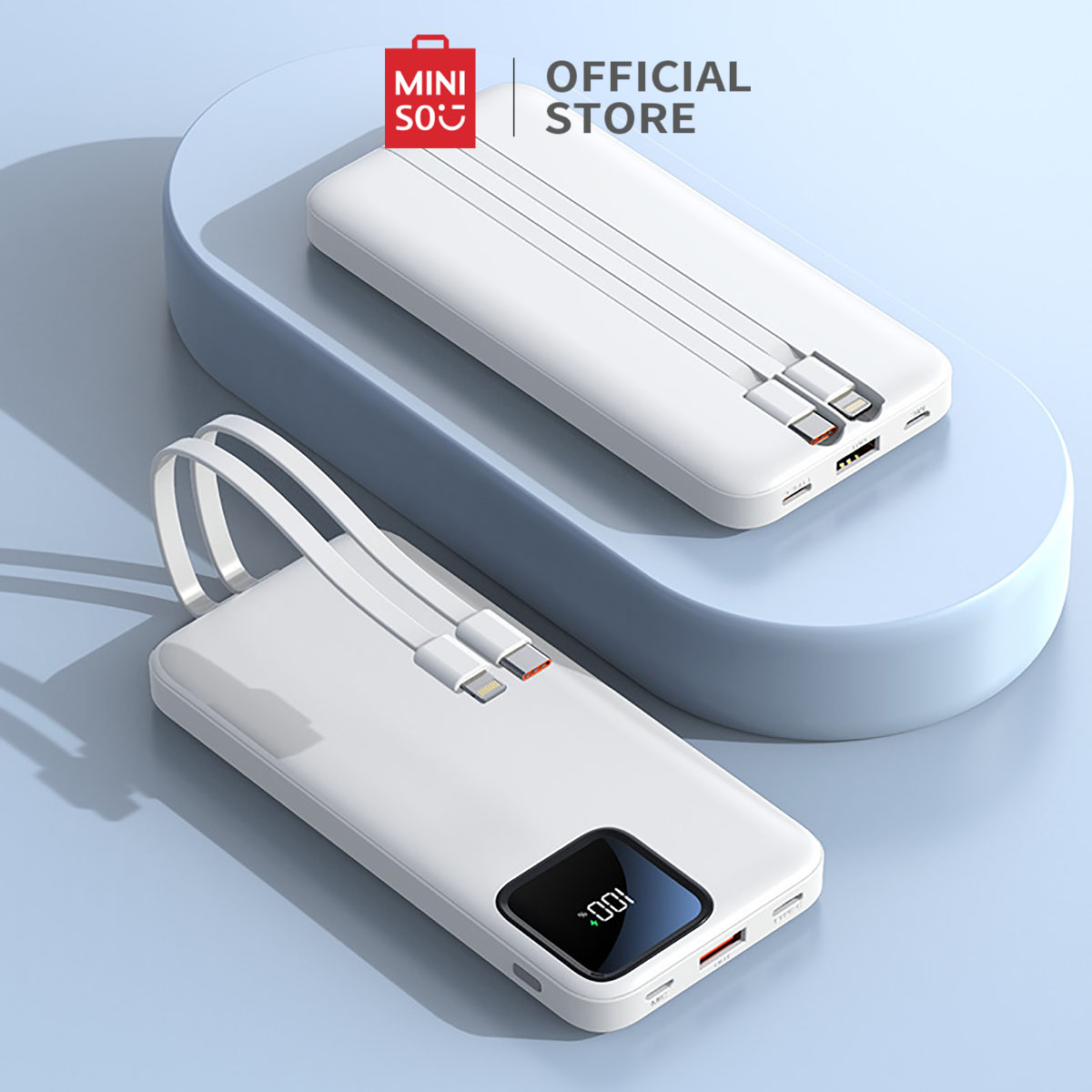 Jual Miniso Powerbank 20000mAh Digital Display Power Bank with Cable ...