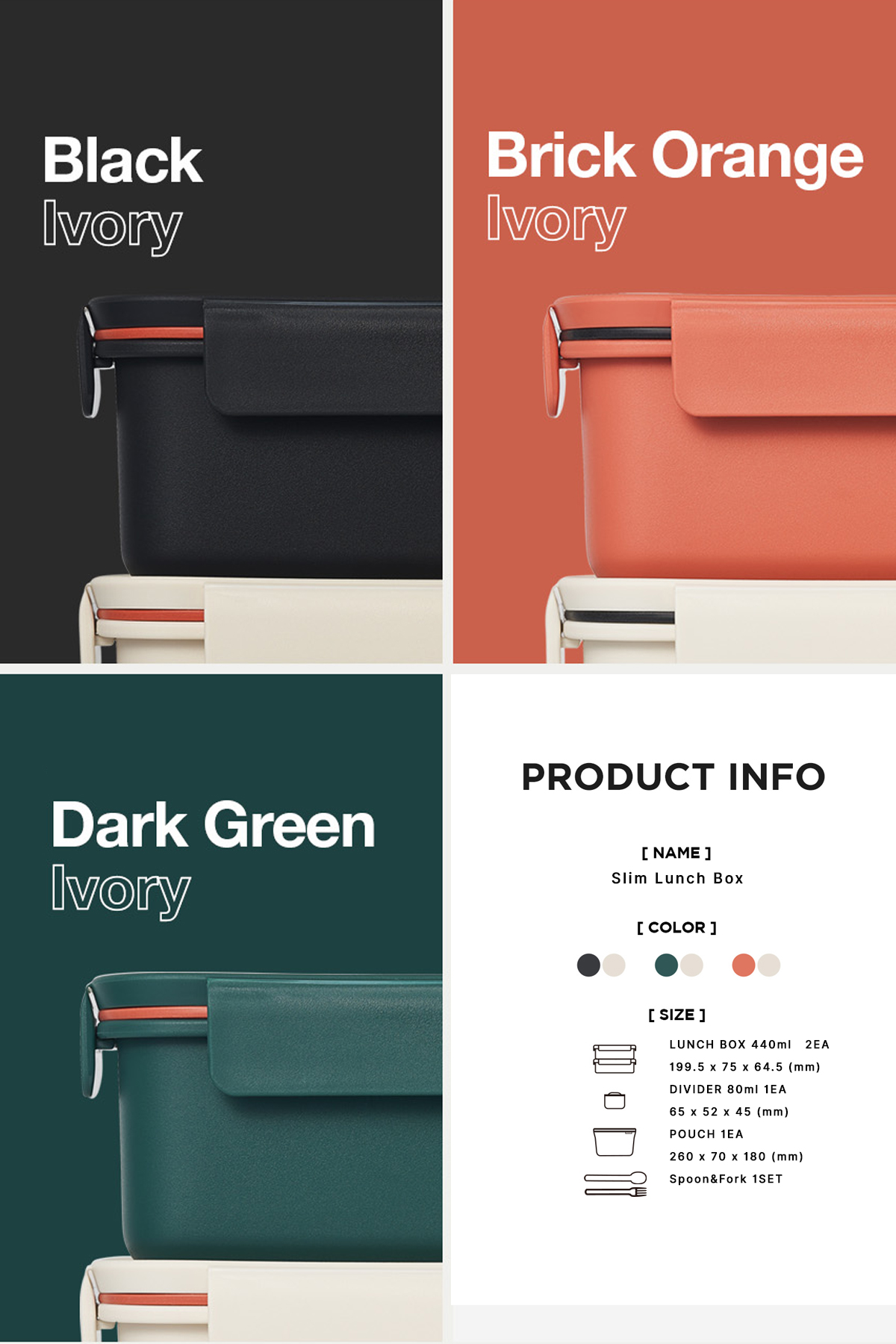 Jual [Kak Lila] LocknLock Kotak Makan Slim Lunch Box Rectangular with Divider 440ml *2P - LCB600 ...