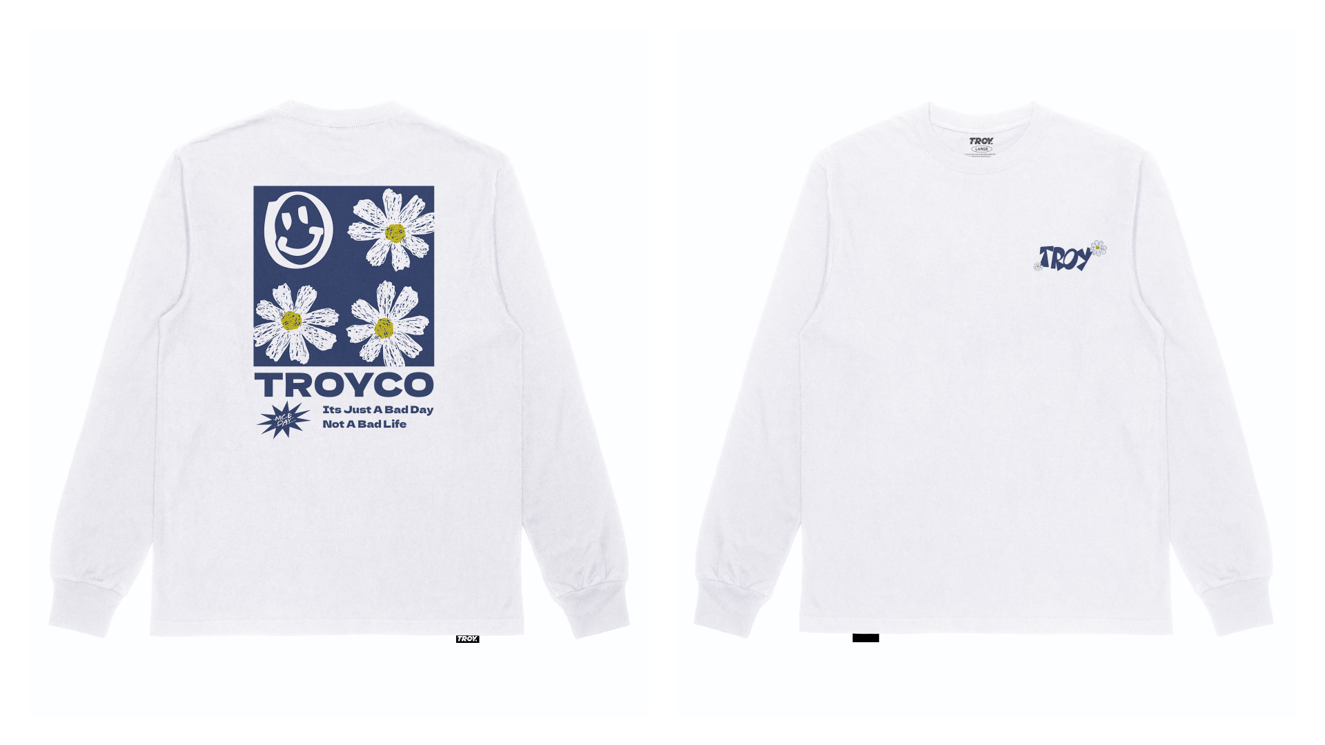 Jual Troy Company Tshirt Longsleeve White Smilling - Kaos Lengan ...