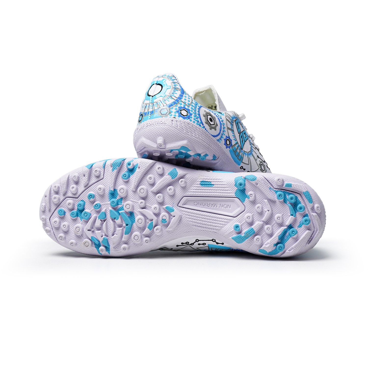 Jual BLASTER - Blitz Putih Biru Sepatu Futsal Anak Dewasa Mini Soccer ...