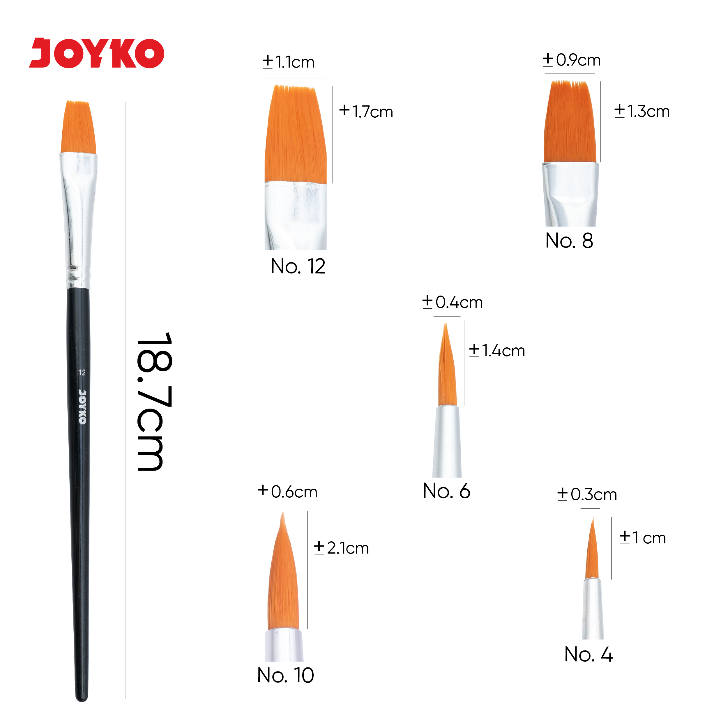 Jual Brush Kuas Cat Air Lukis Acrylic Joyko BR-8-BL | Shopee Indonesia