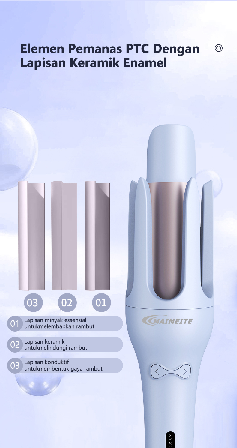 Jual MAIMEITE Catokan Curly Otomatis 32MM Ceramics Curly Rambut Alat Kriting Rambut Catokan ...