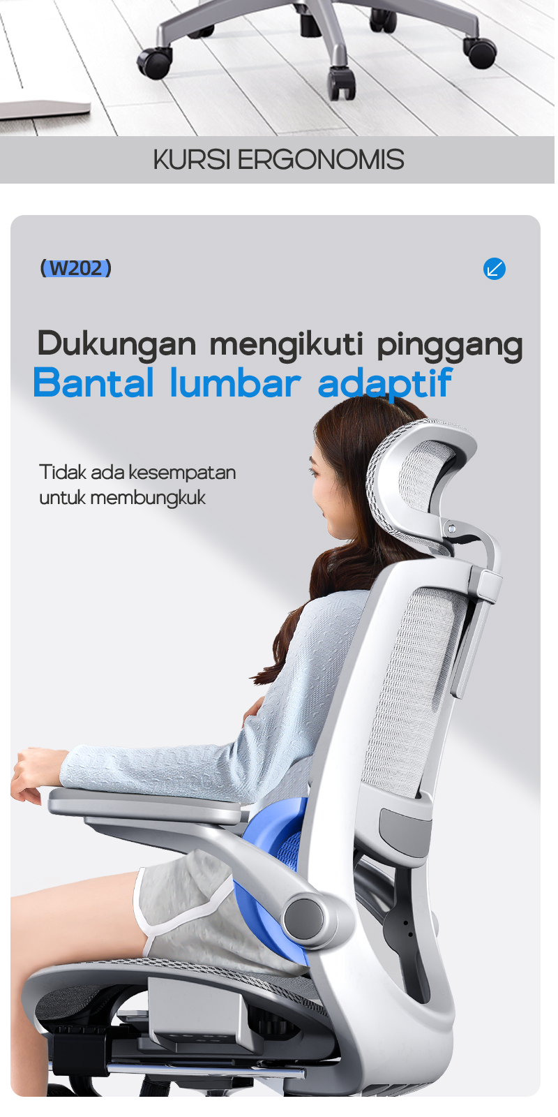 Jual 【Jaring Es -7°C】YISONG W202 Kursi Ergonomis/Kursi Gaming/Kursi Kantor/Kursi Belajar Kerja ...