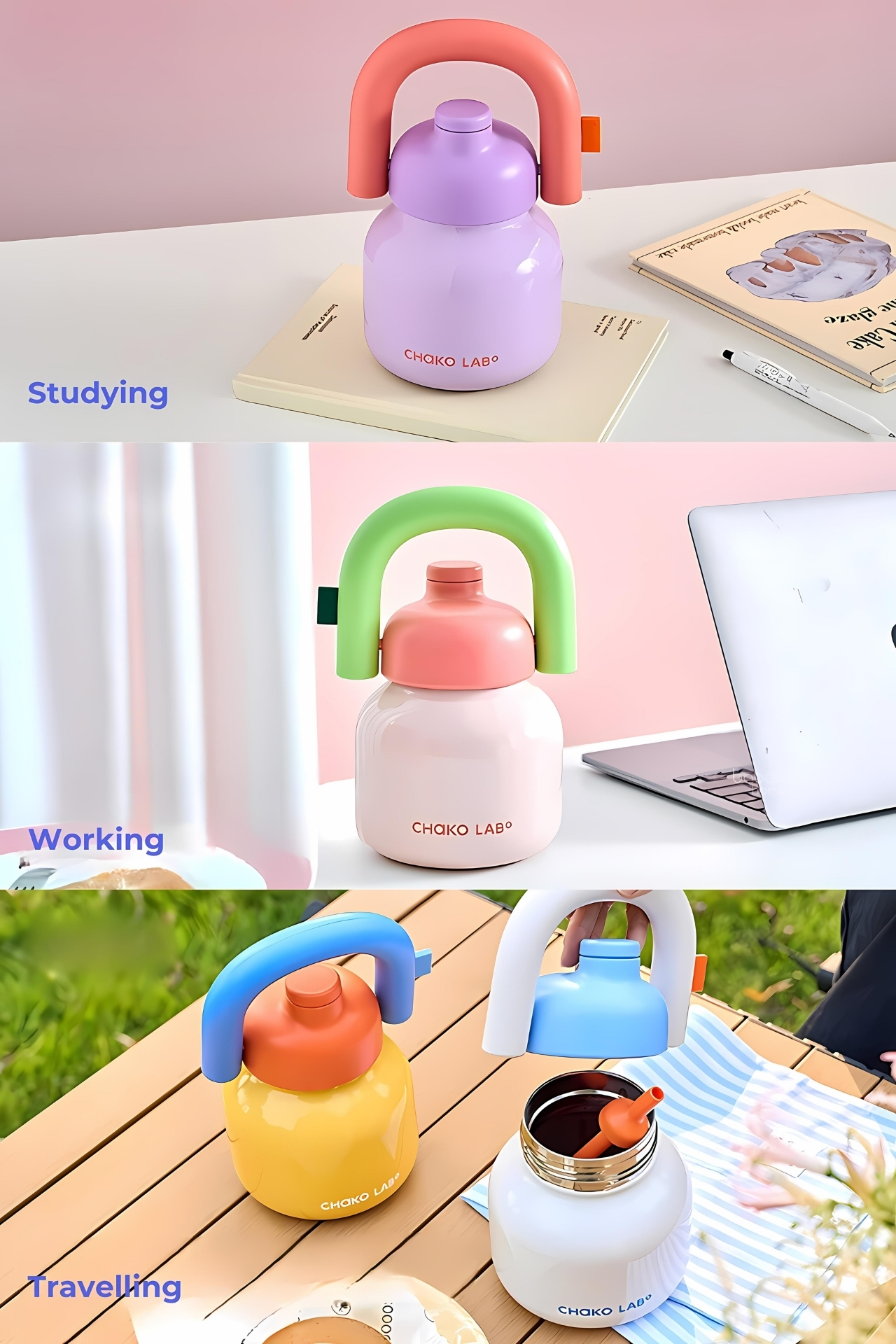 Jual CHAKO LAB Linlin Vacuum Thermos 1000ml - Sweet Bonbons | Shopee ...