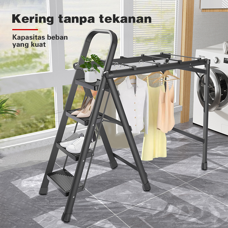 Jual E-TIFE 2 in 1 Tangga Rak Pakaian Tangga 1.2M-2M Tangga Lipat ...