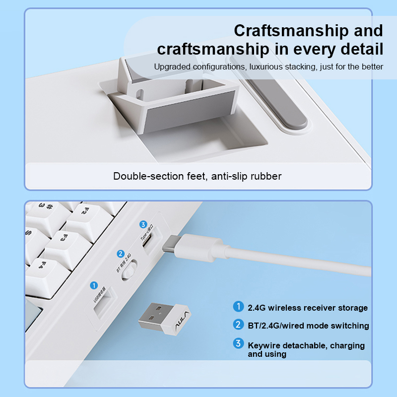 Jual AULA Keyboard Gaming Mechanical 75% Layout Keyboard Mekanikal 3 ...
