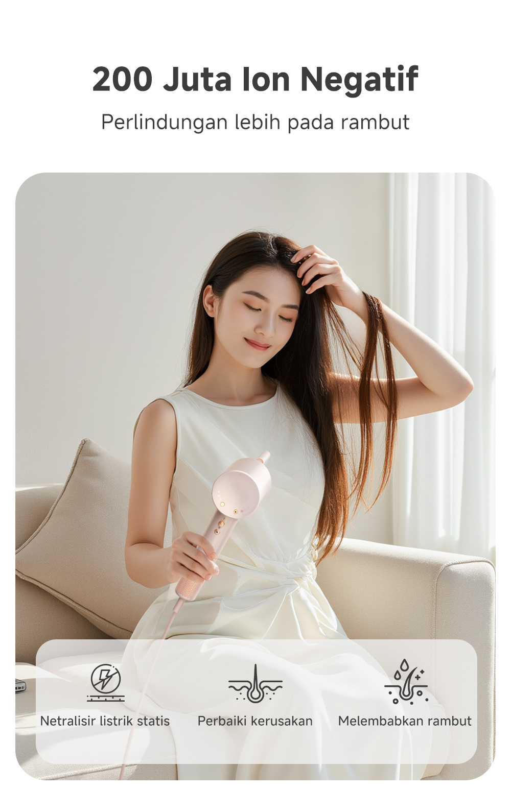 Jual Simplus High Speed Hair Dryer Rumahan 30 Juta 200 Juta Ion Negatif ...