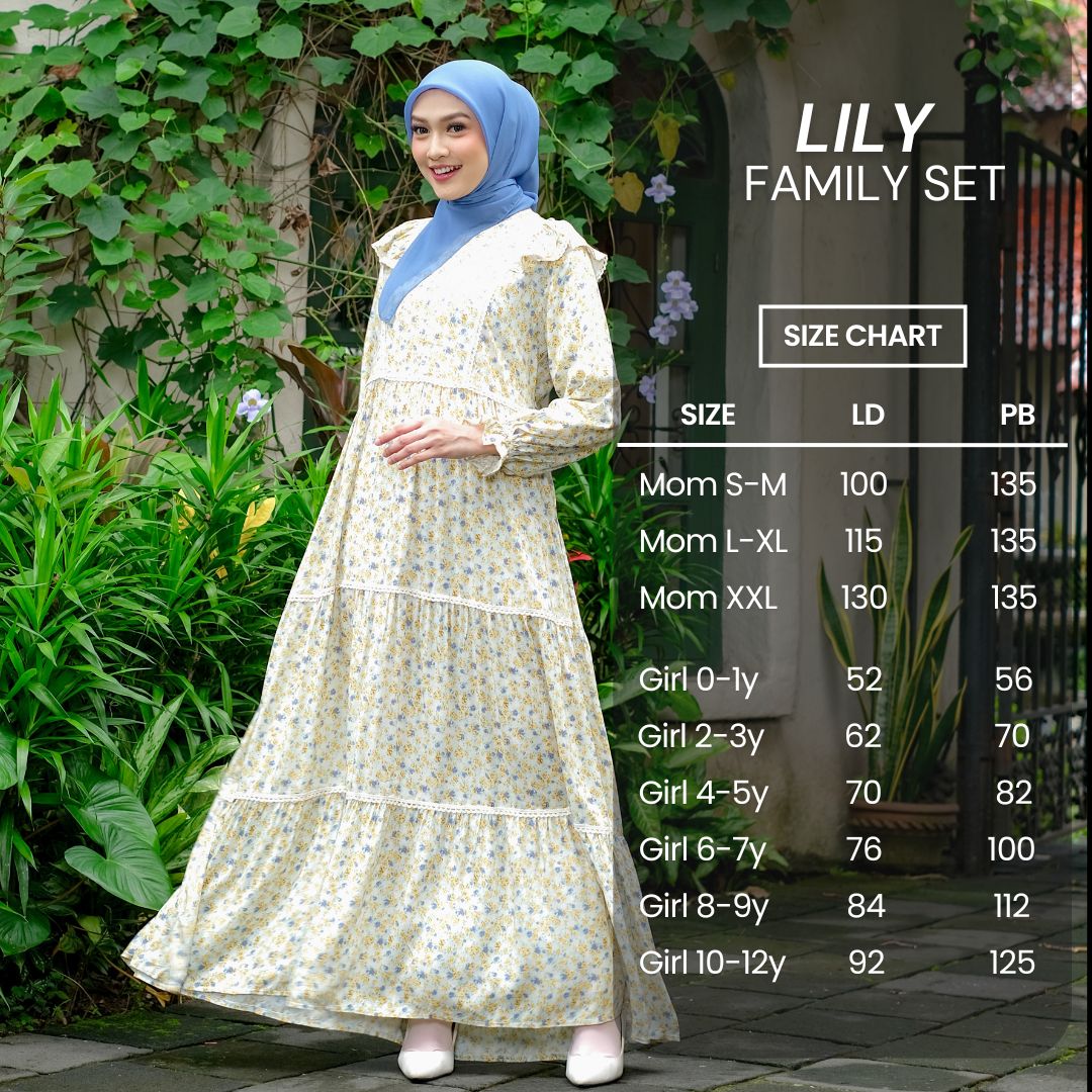 Jual Ghazu Lily Family Set Baju Couple Keluarga Sarimbit Lebaran 2025 ...