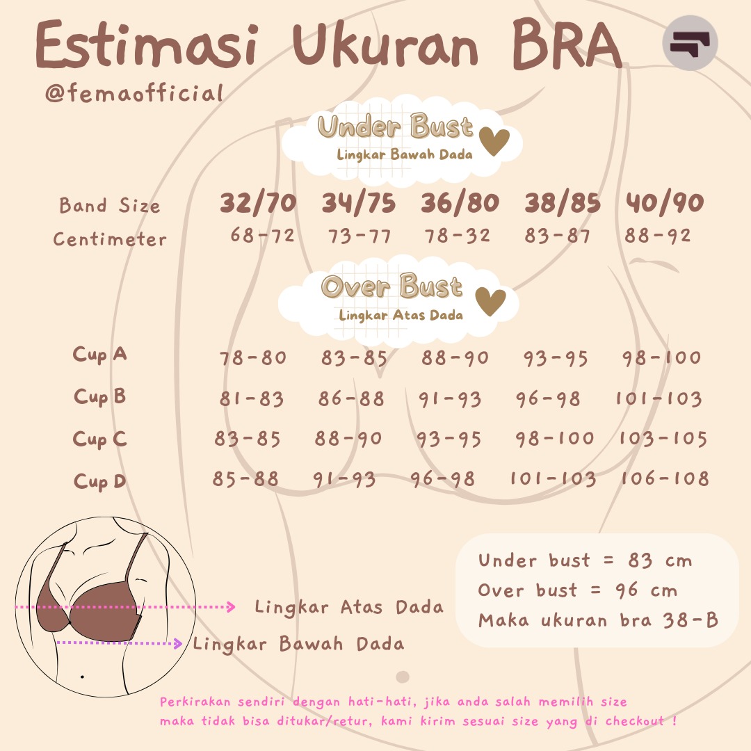 Jual FEMA Official Shop Ecer 1 pcs Bh Bra 101 Halus Polos Lis Hitam Cup ...