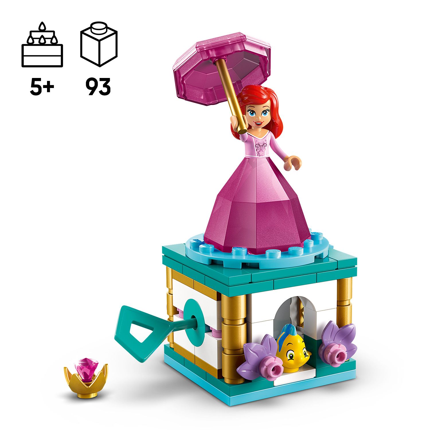 Jual LEGO Disney 43259 Twirling Ariel (93 Pieces), Building Block, Toys ...
