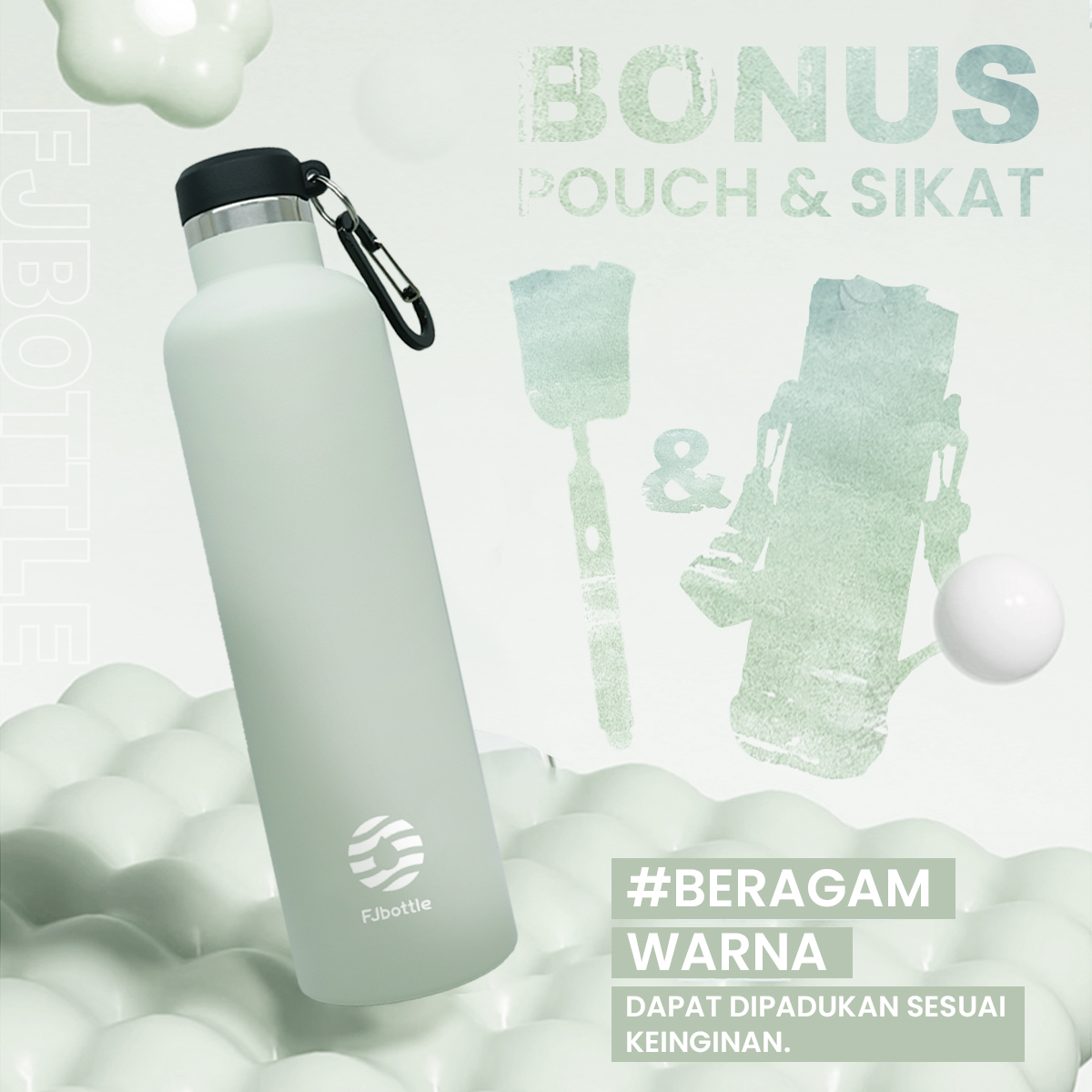 Jual FJbottle - SR2101 Botol Minum Tumbler Olahraga Stainless Steel ...