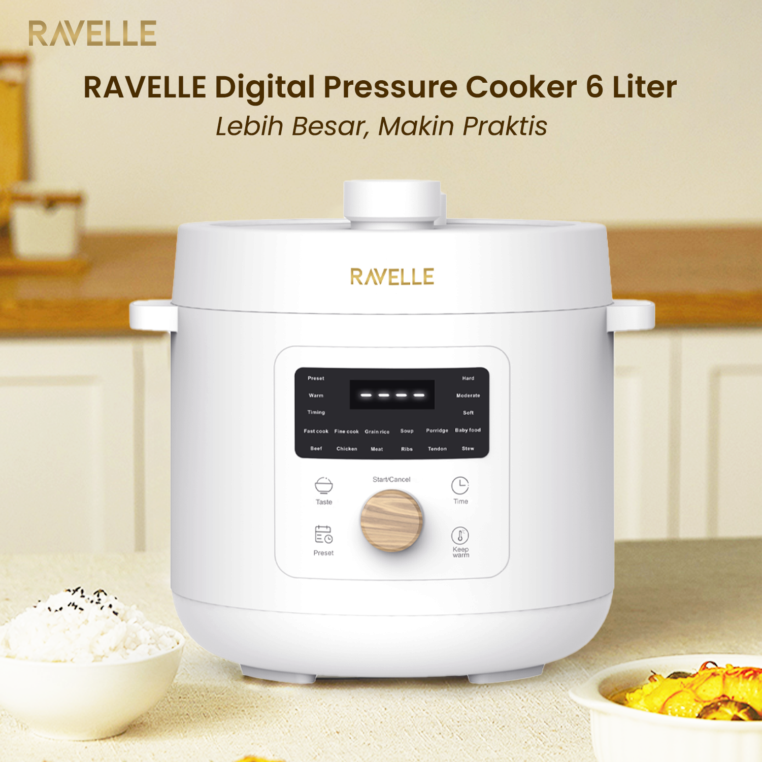 Jual Ravelle Pressure Luena Cooker 6 Liter Panci Stainless Food Grade ...