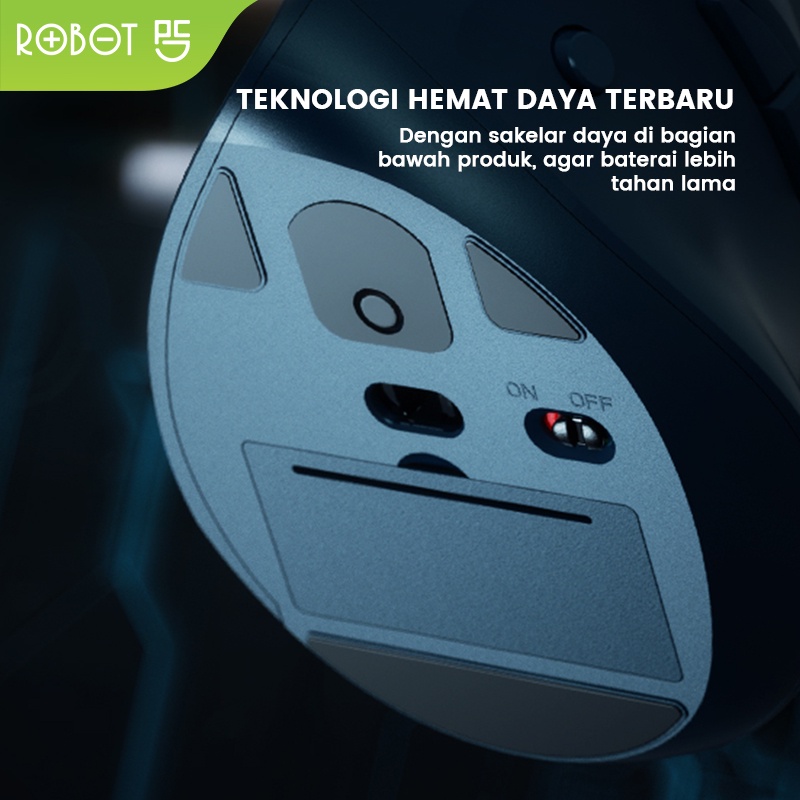 Jual ROBOT Dual Mouse Wireless and Mouse Bluetooth Mouse Vertikal 57 ...