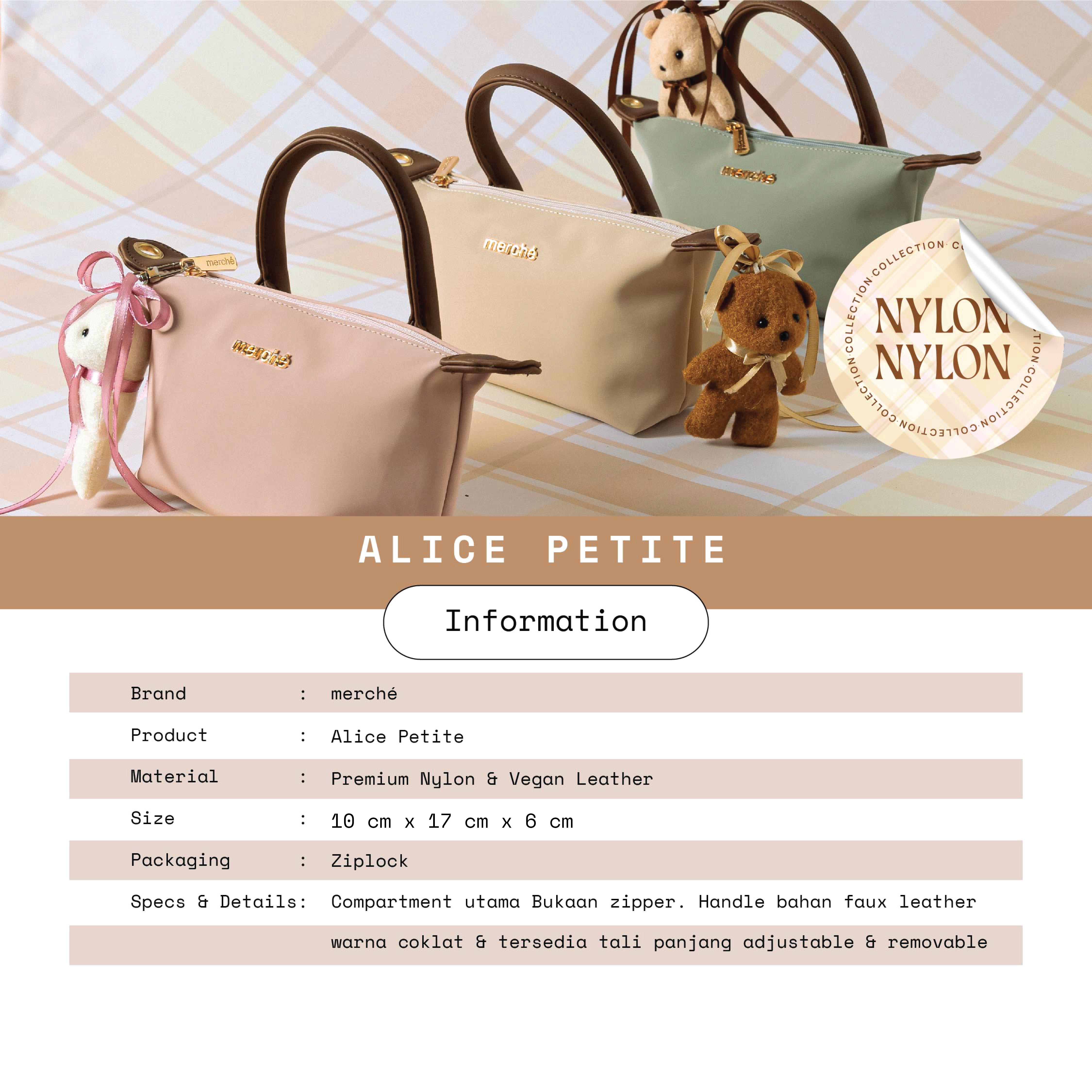 Jual Merche Tas Selempang Wanita Alice Petite Brown Label | Shopee ...
