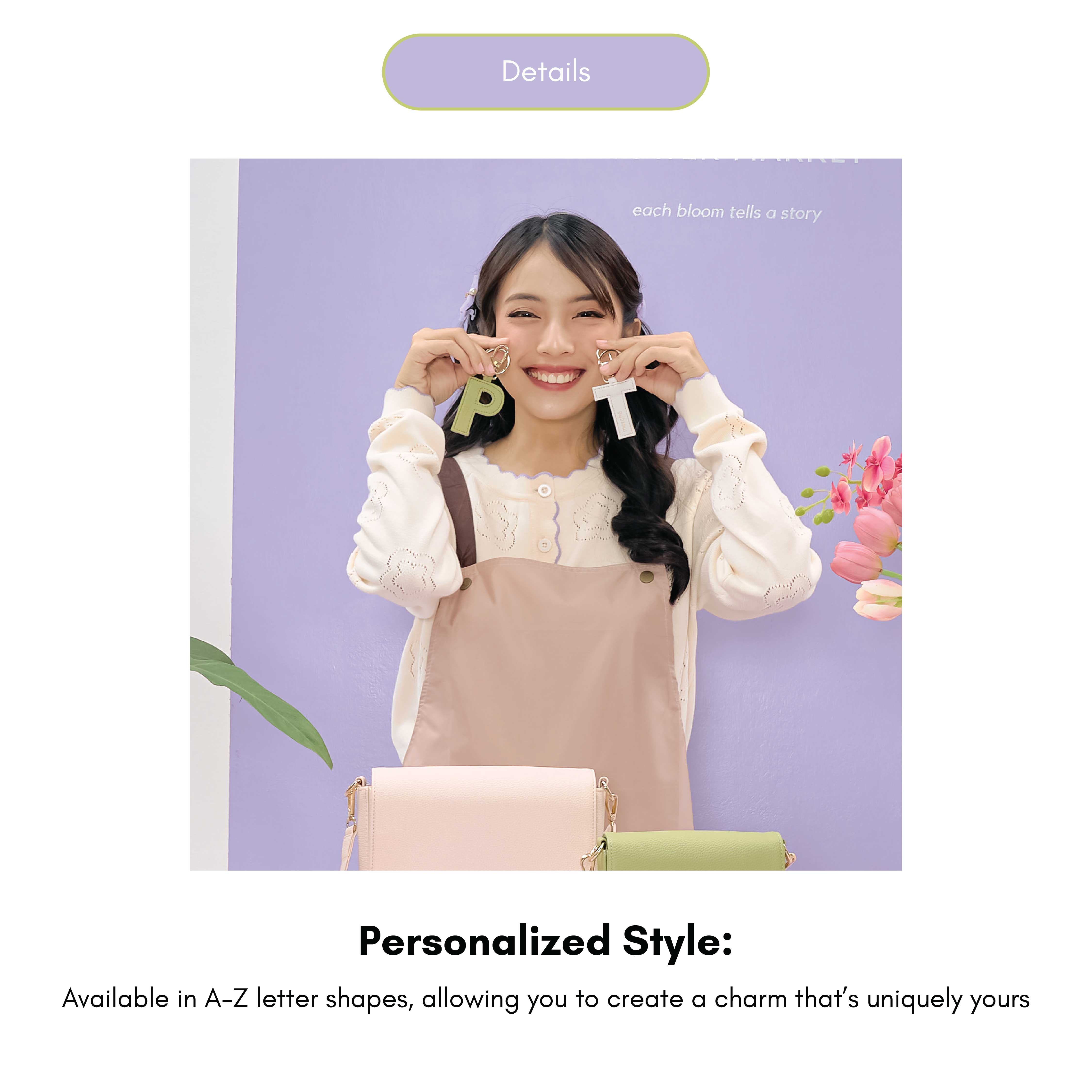 Jual Merche Gantungan Tas Wanita Zia Alphabet Charm | Shopee Indonesia