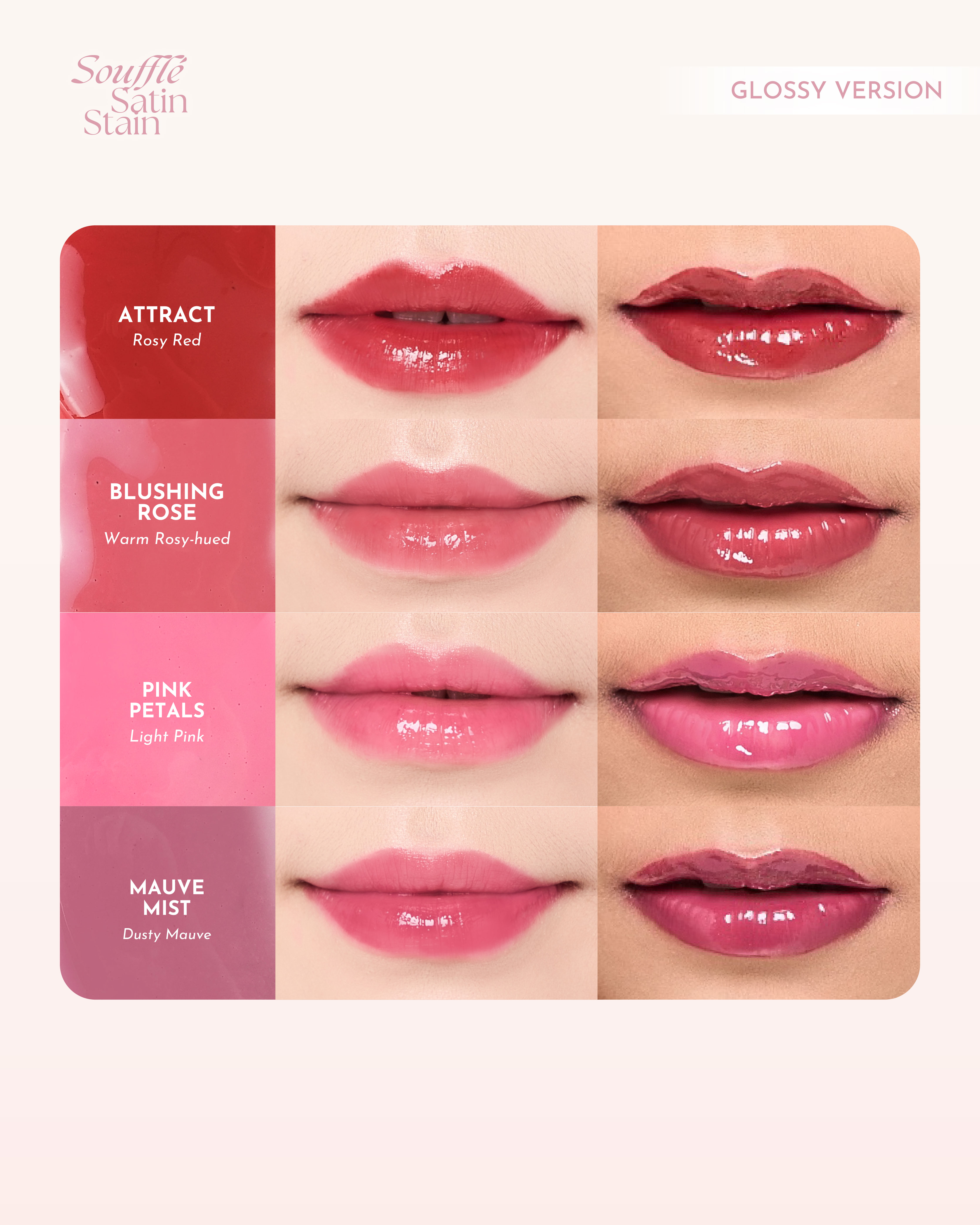 Jual Glxssy Beaute Souffle Satin Stain Attract - Lip Tint | Shopee ...
