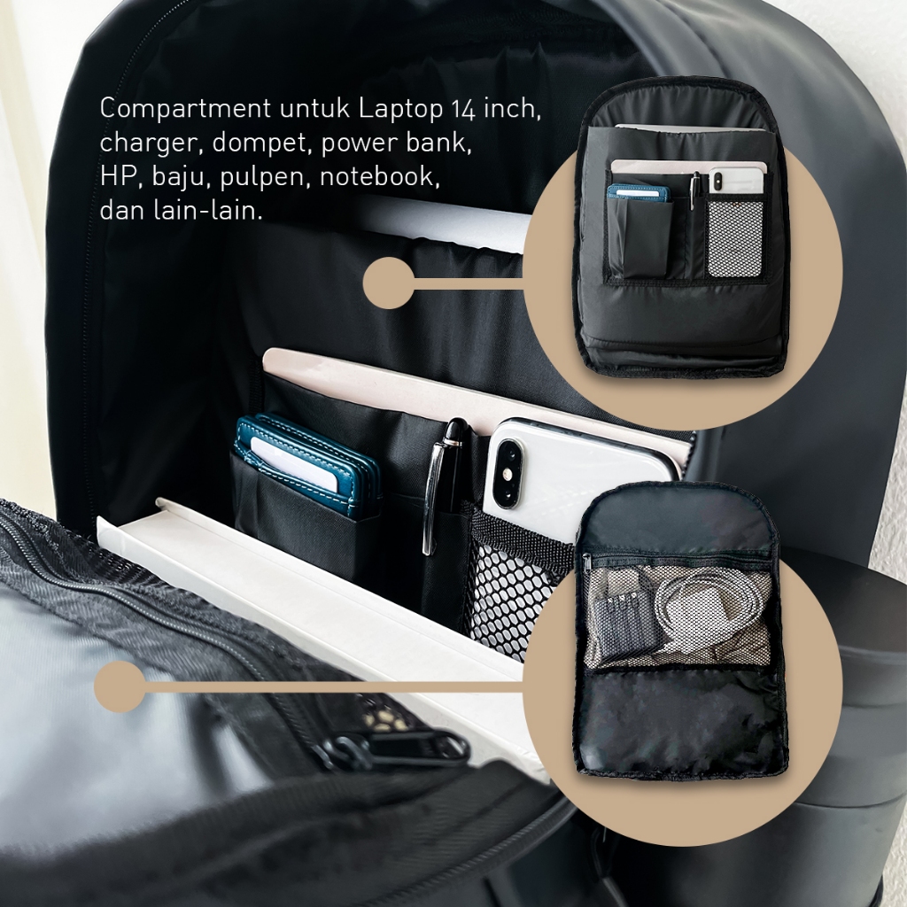 Jual Cartiera Dapper Bag Tas Laptop Ransel Pria Wanita Anti Air ...