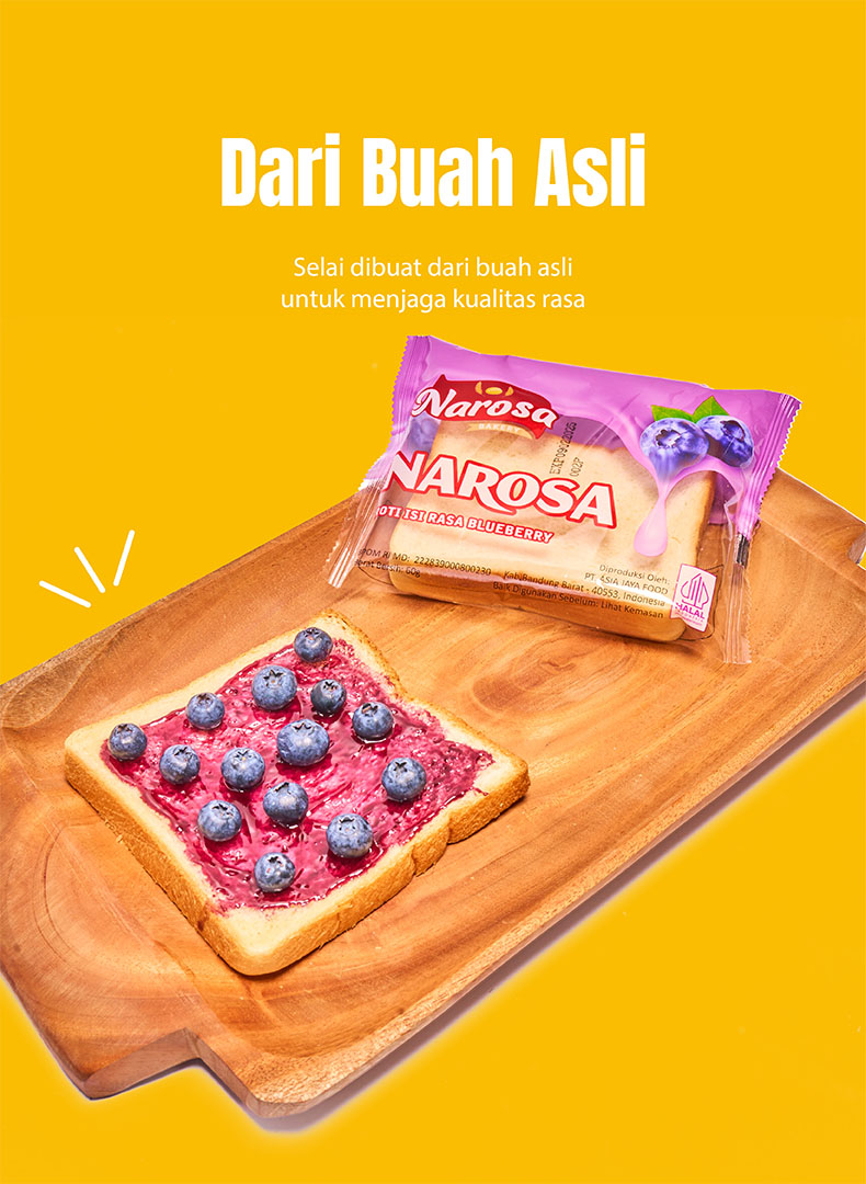 Jual Narosa Roti Lembut Roti Isi Halal Rasa Cokelat Nanas Keju ...