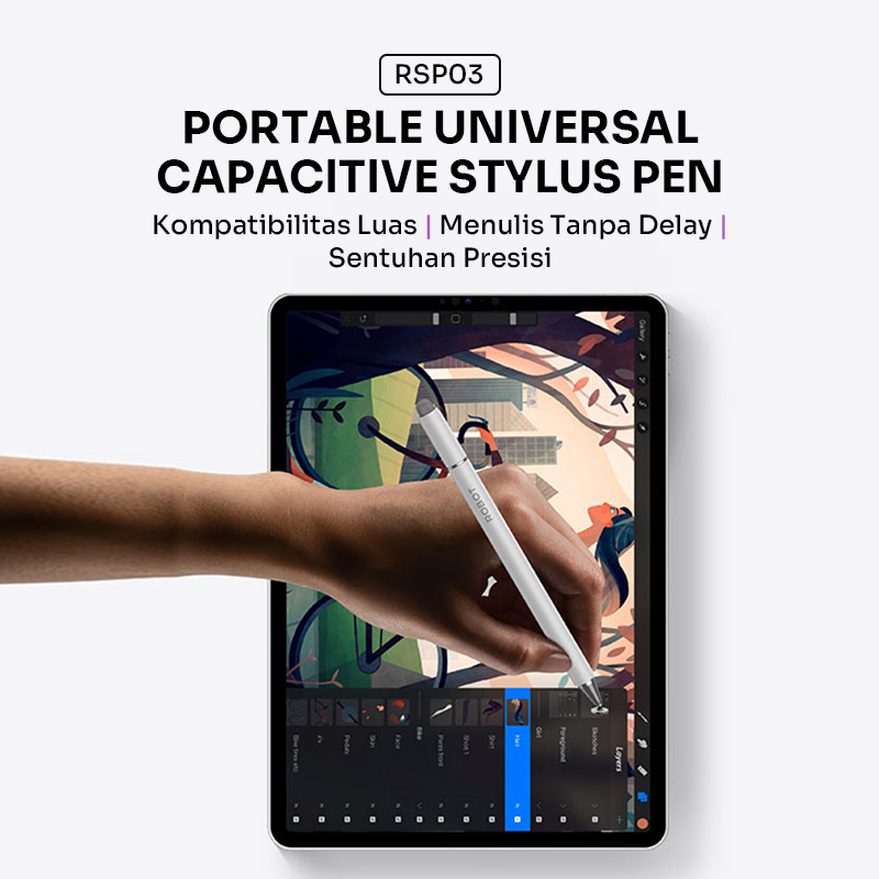Jual ROBOT Stylus Pen Universal 3 in 1 | Pulpen Tablet RSP03 Compatible ...