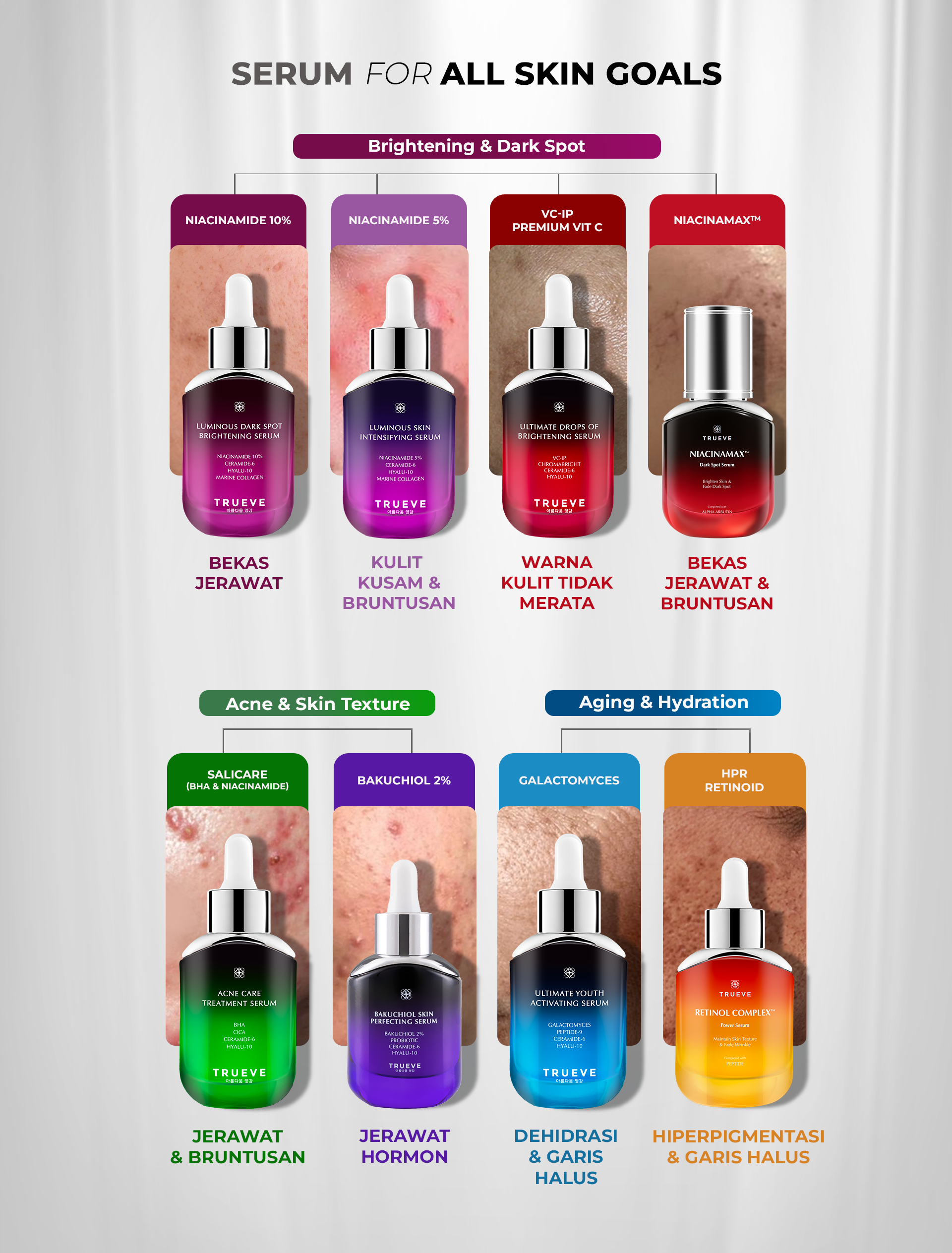 Jual TRUEVE Serum for All Skin Goals (Luminous dark spot, Acne care ...