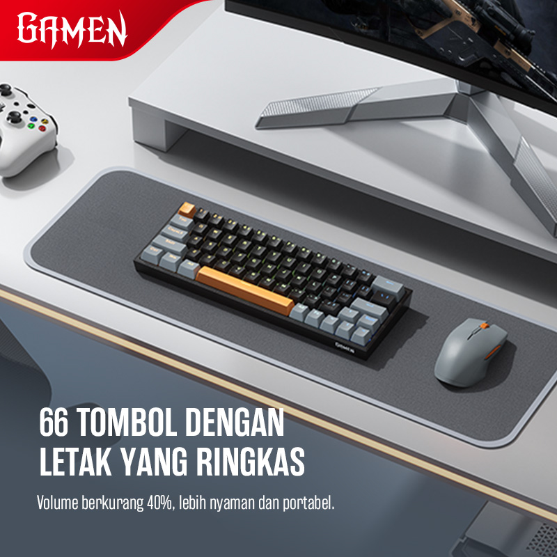 Jual GAMEN Titan 5 Keyboard Gaming Mechanical 60% Layout RGB Full Light ...