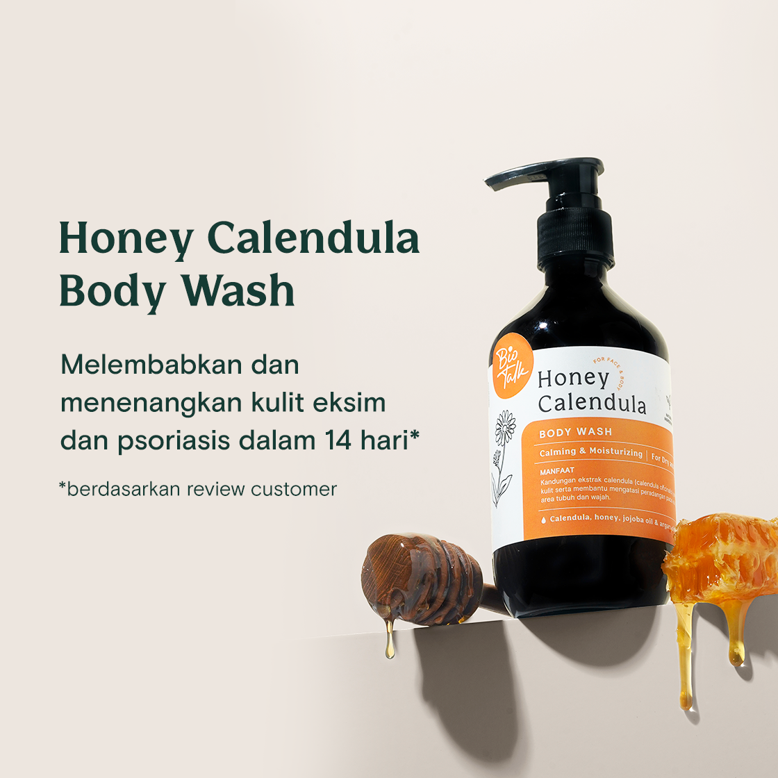 Jual Biotalk Bundling [2 PCS] Honey Calendula Body Wash | 300 ml | No ...