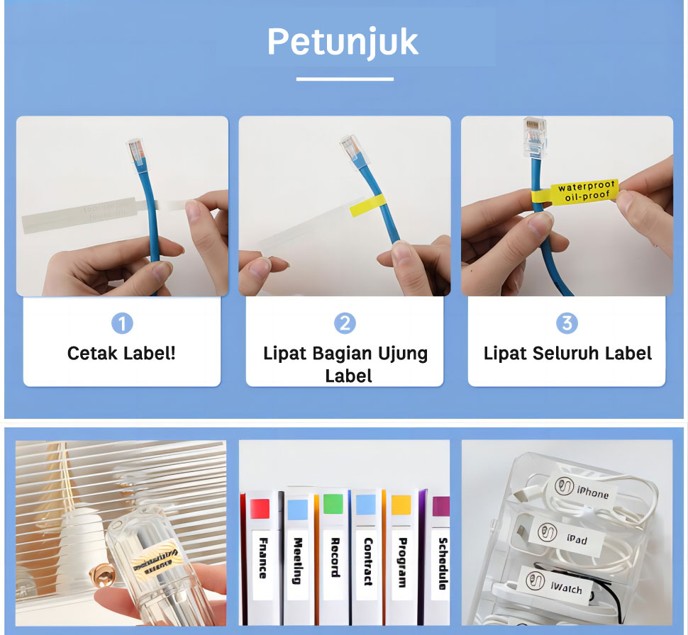 Jual NIIMBOT D11/D110/D101 Kertas Stiker Label Kabel untuk Menandai ...