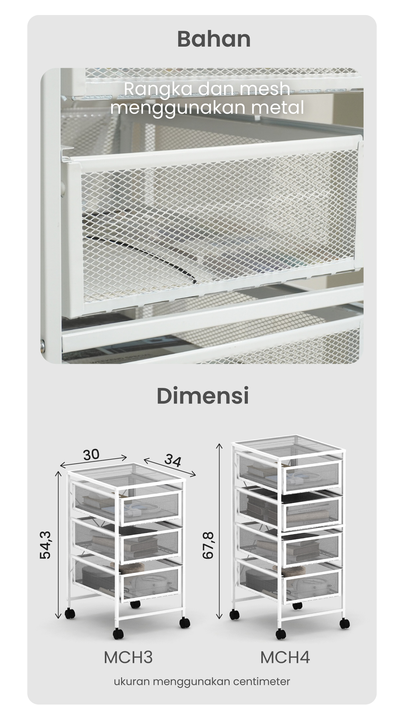 Jual PIRA METROPOLIS - ALVA MCH Rak Laci Besi / Drawer Penyimpanan Besi ...