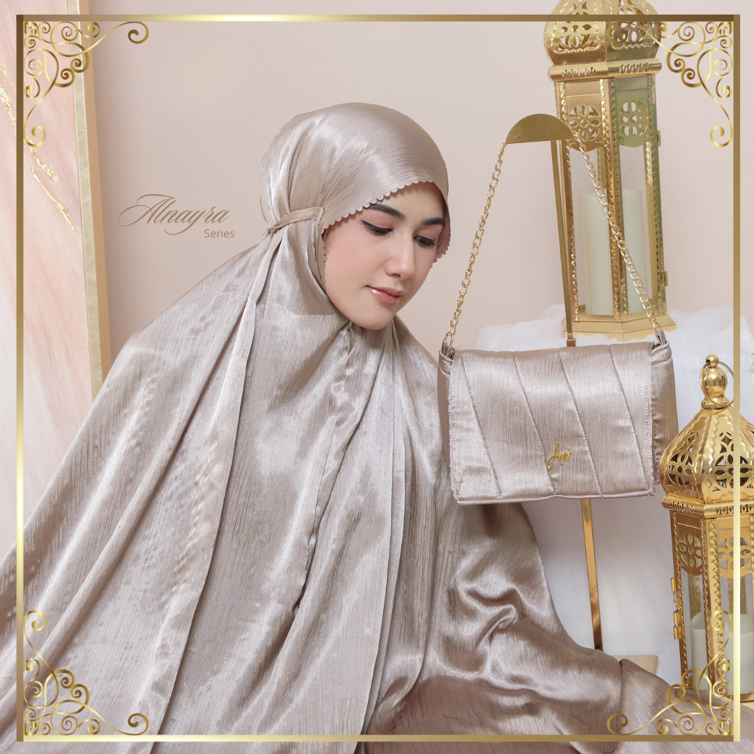 Jual ALMECCA - Mukena Dewasa 2in1 Mewah Silk Premium 2in1 Alnayra Series | Shopee Indonesia