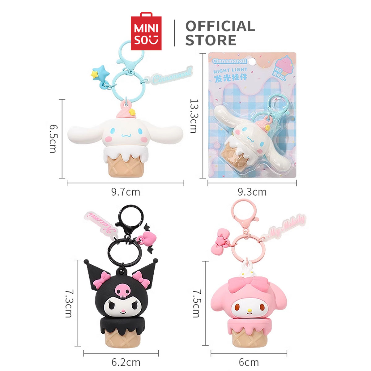 Jual Miniso Lampu Malam Night Light Light-up Keychain Cinnamoroll ...
