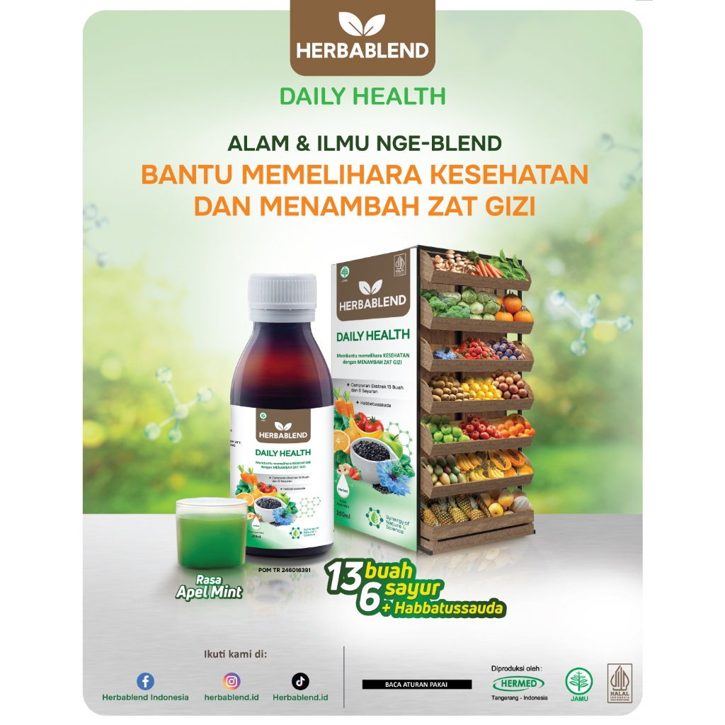 Jual [BUNDLE] Herbablend Daily Health & Natur-E Active Beauty 300 IU ...