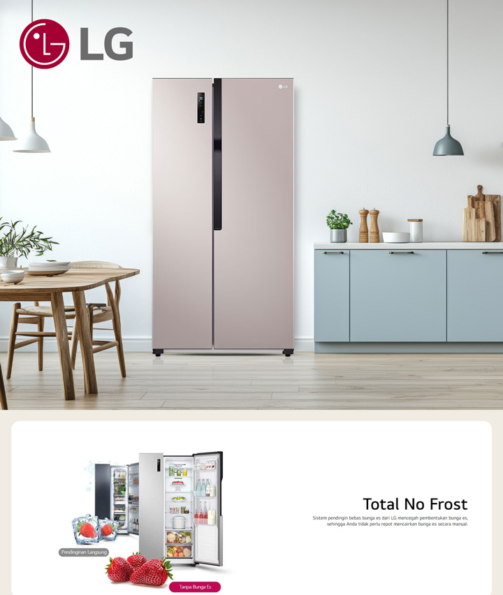 Jual LG Kulkas Side By Side 566L Gross / 509L Nett Total No Frost dan ...