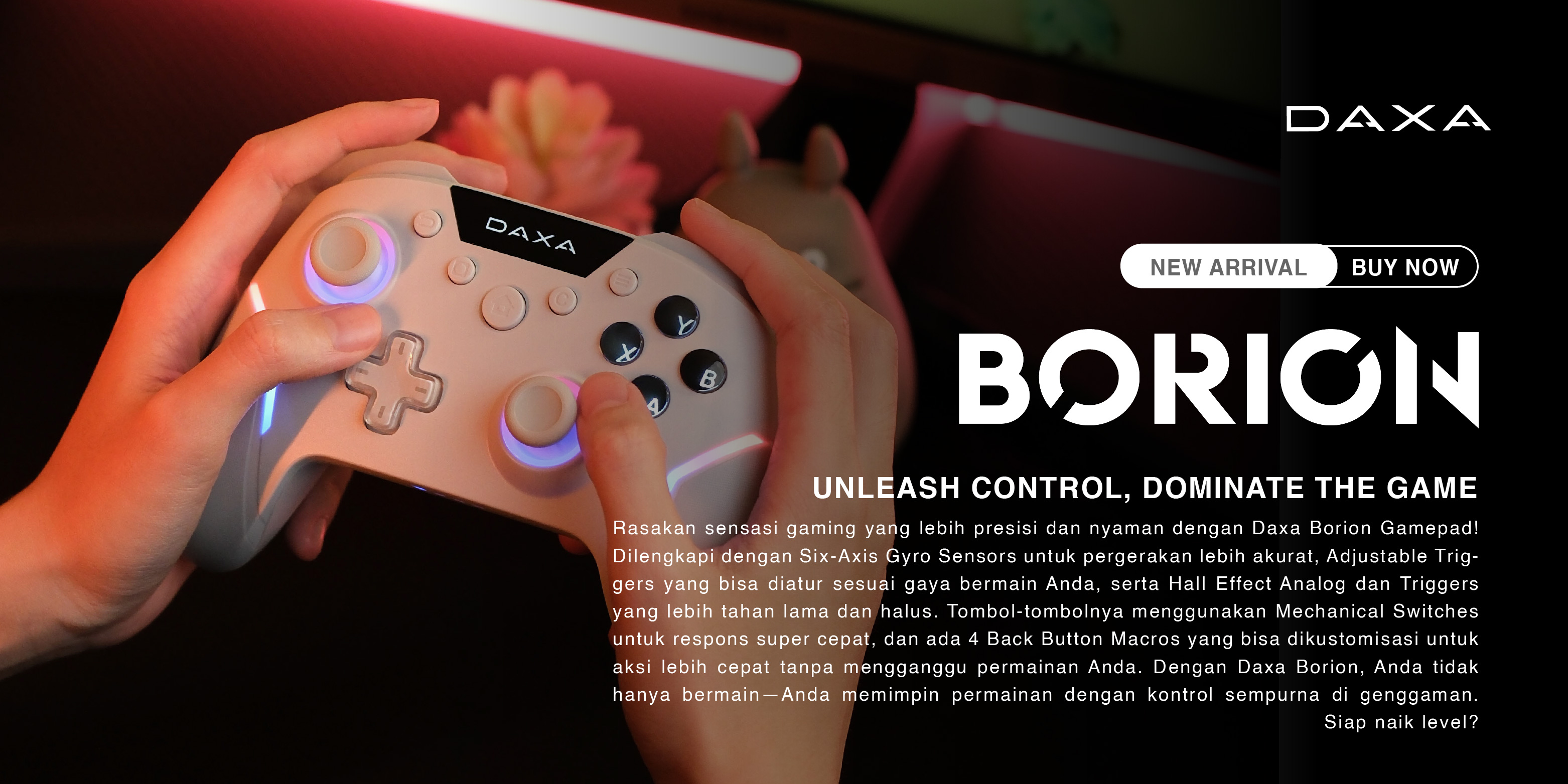 Jual Rexus Daxa Borion AX8 Gamepad Bluetooth Wireless - Gyro Sensor ...