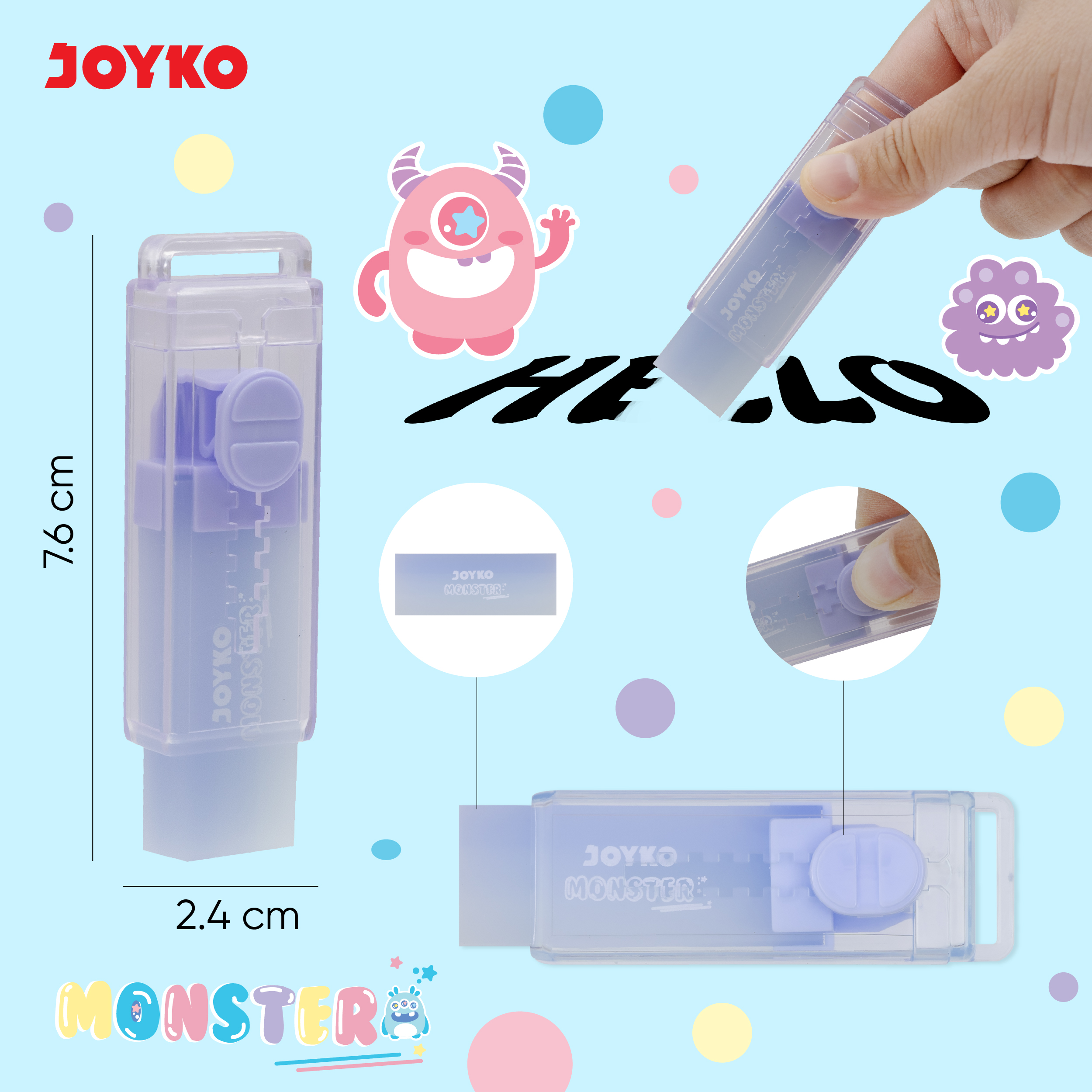 Jual Penghapus Eraser Joyko ER-147 Hi Monster | Shopee Indonesia