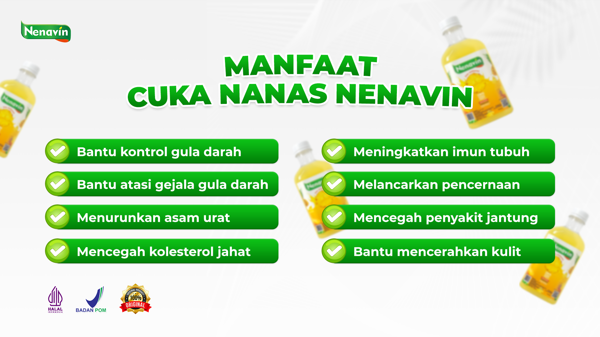 Jual Nenavin Official – Cuka Nanas Efektif Mengatasi Kadar Asam Urat & Kolesterol Tinggi – 1 ...