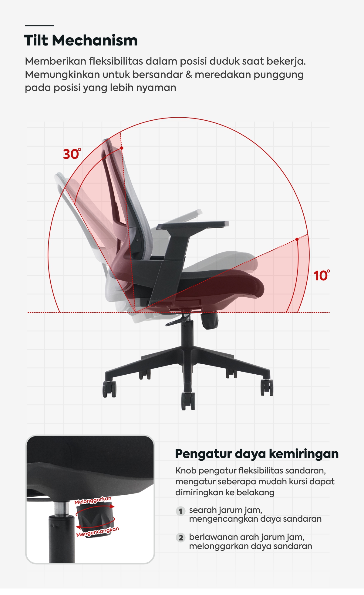 Jual Workdesign Ahsoka EC Kursi Kantor / Kursi Kerja Ergonomis dengan Lumbar Support | Shopee ...