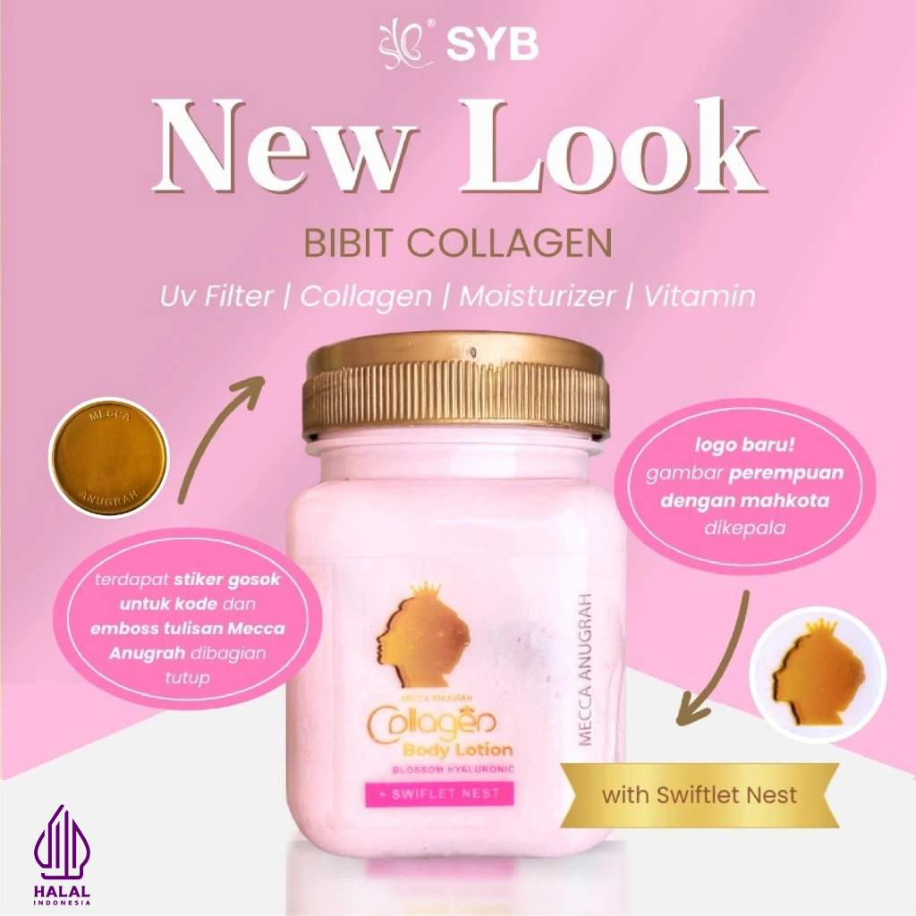 Jual SYB MECCA ANUGRAH COLLAGEN BODY LOTION (BITCOL) ORIGINAL 100% BPOM | Shopee Indonesia