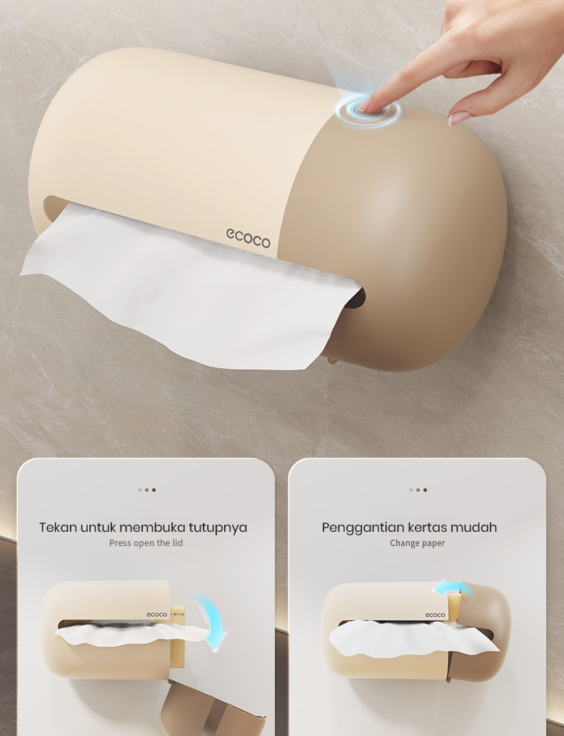 Jual ECOCO Kitchen Tissue Box - Kotak Penyimpanan Tisu Dapur Rak Penyimpanan Tisu Toilet Basah ...