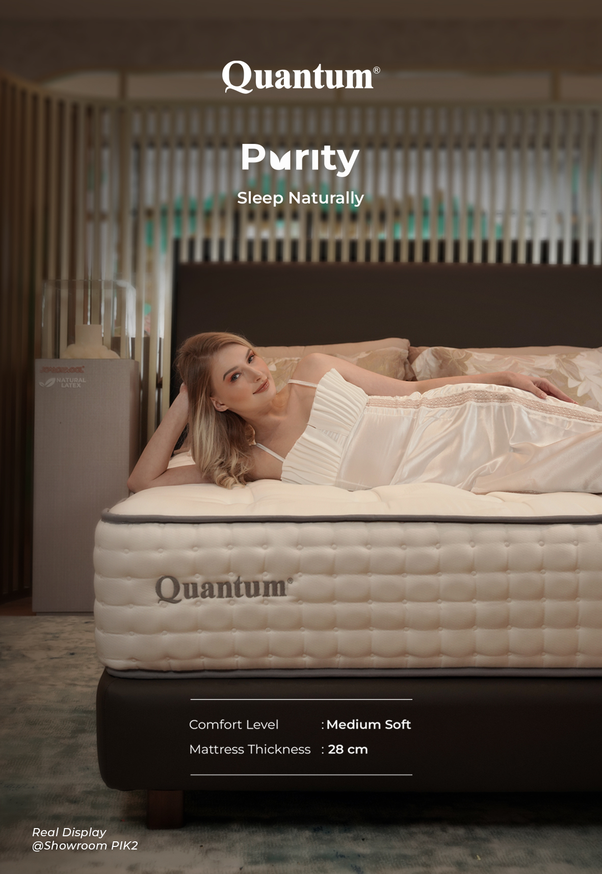 Jual Quantum Purity - Kasur Natural Latex / Joma Wool / Rayon Jacquard ...