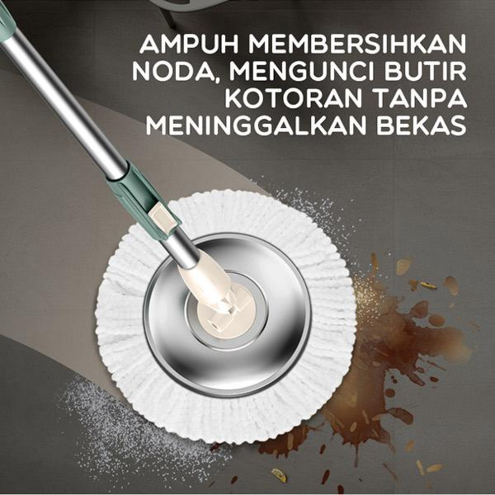 Jual 【VOUCHER 4K】Bonbox Alat Pel Lantai Kain Fiber dengan Ember Spin Mop Mencuci dan Membilas ...