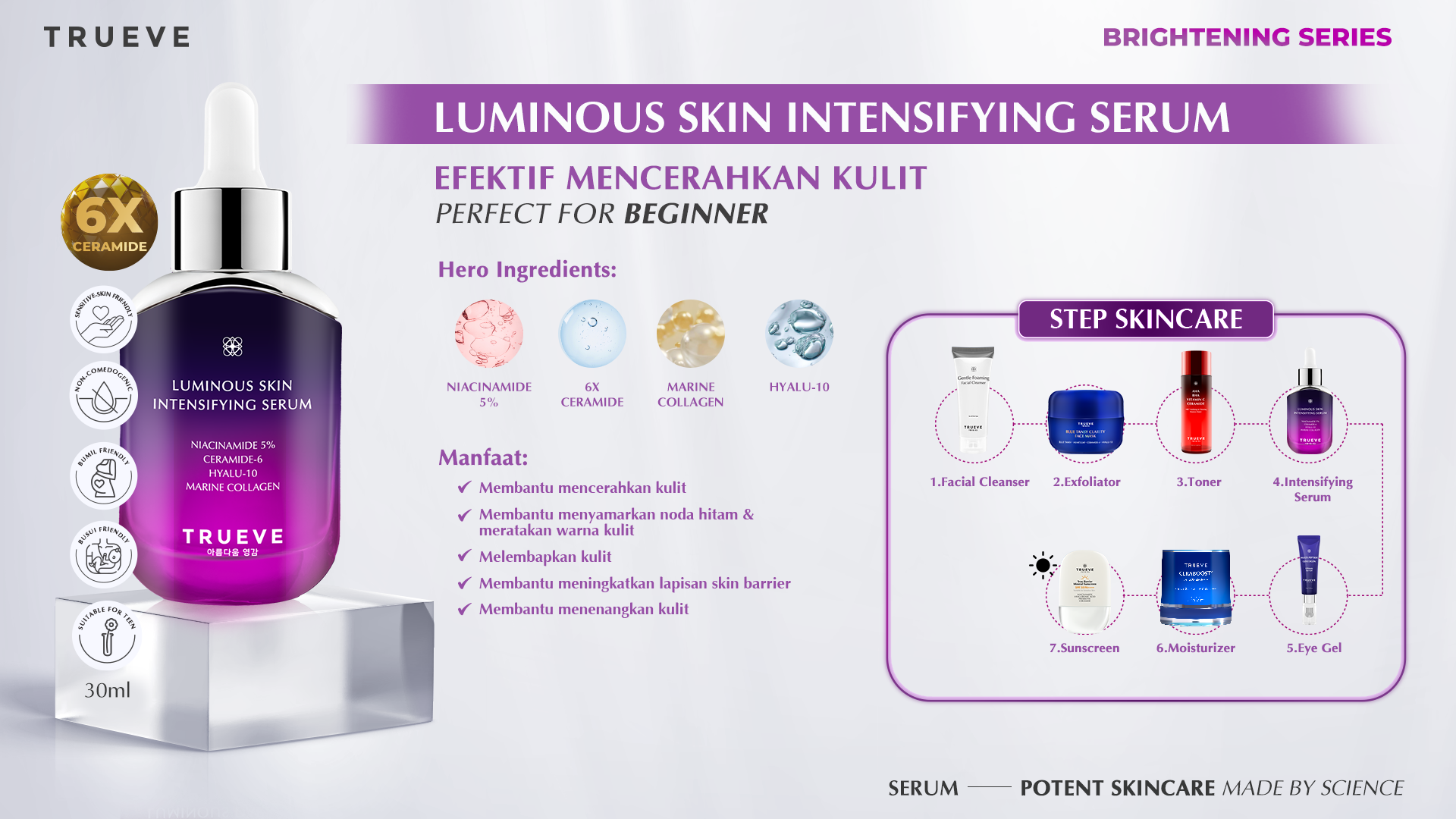 Jual TRUEVE Serum for All Skin Goals (Luminous dark spot, Acne care ...